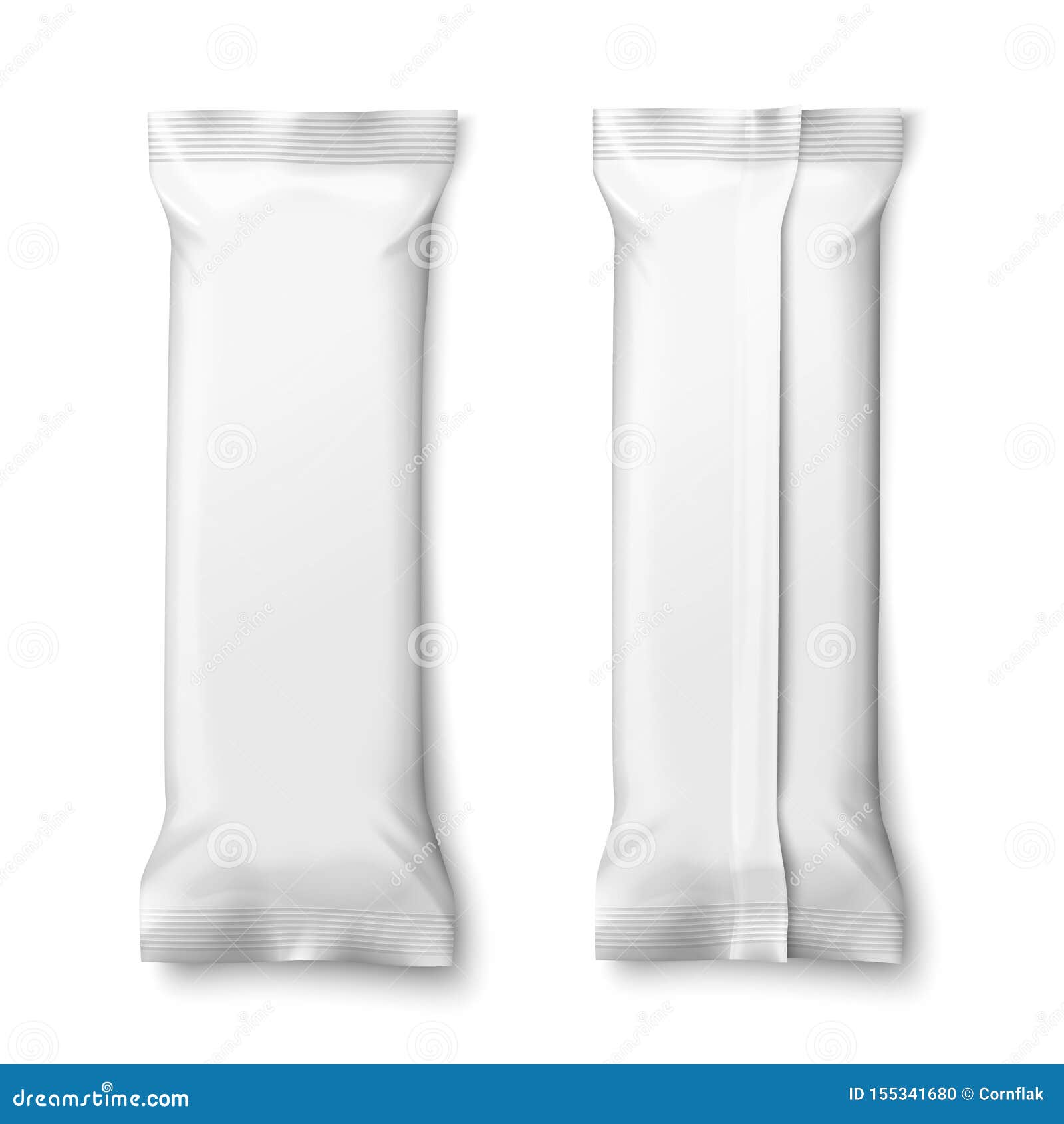 Vector Realistic 3d White Chocolate or Wafer Pack Stock Vector ...