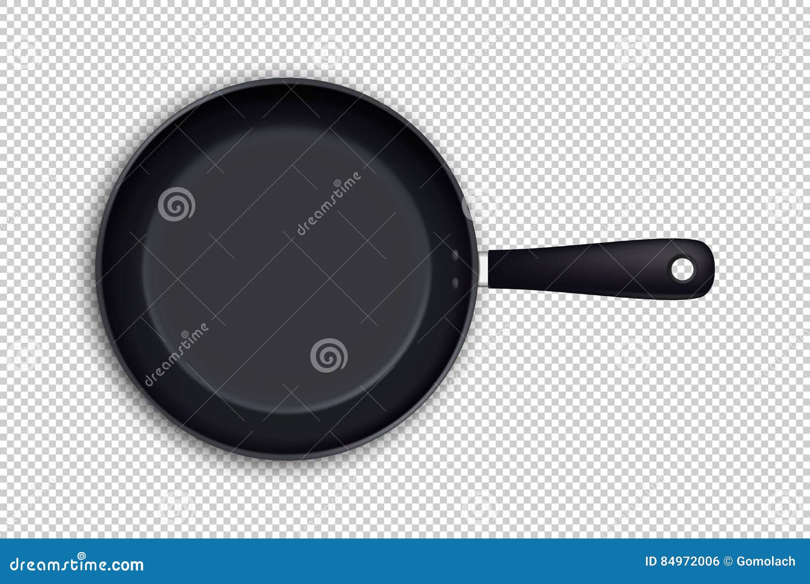 Vector Realistic Empty Frying Pan Icon In Top View Isolated On ...