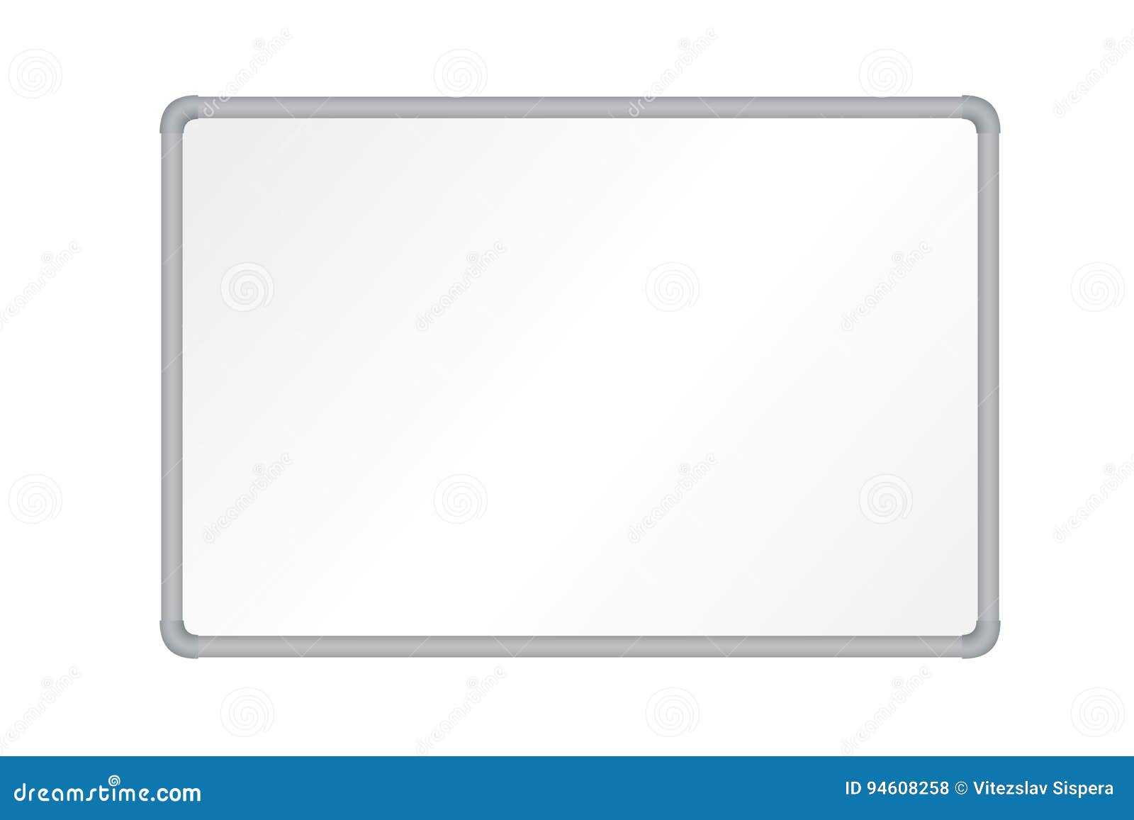 Vector Realistic Empty Whiteboard Illustration Isolated Stock Vector ...