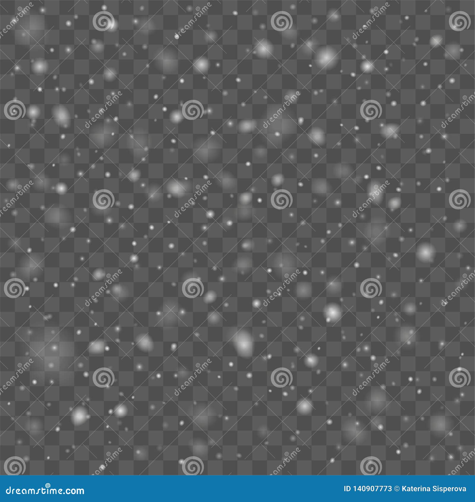 Vector Realistic Falling Snow Seamless Texture Isolated on Transparent ...