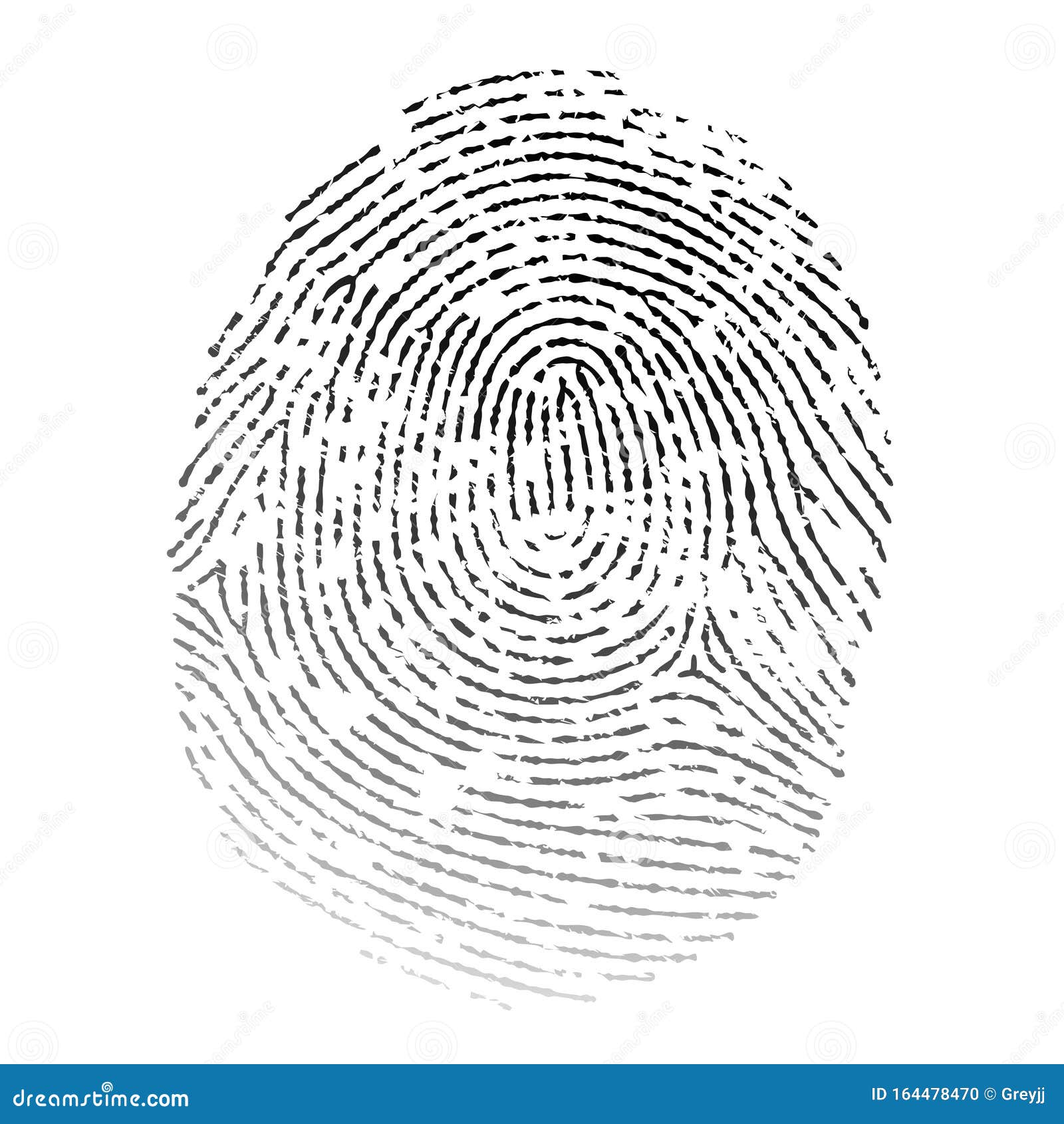 Realistic Fingerprint And Frame For Fill Text Vector Illustration ...