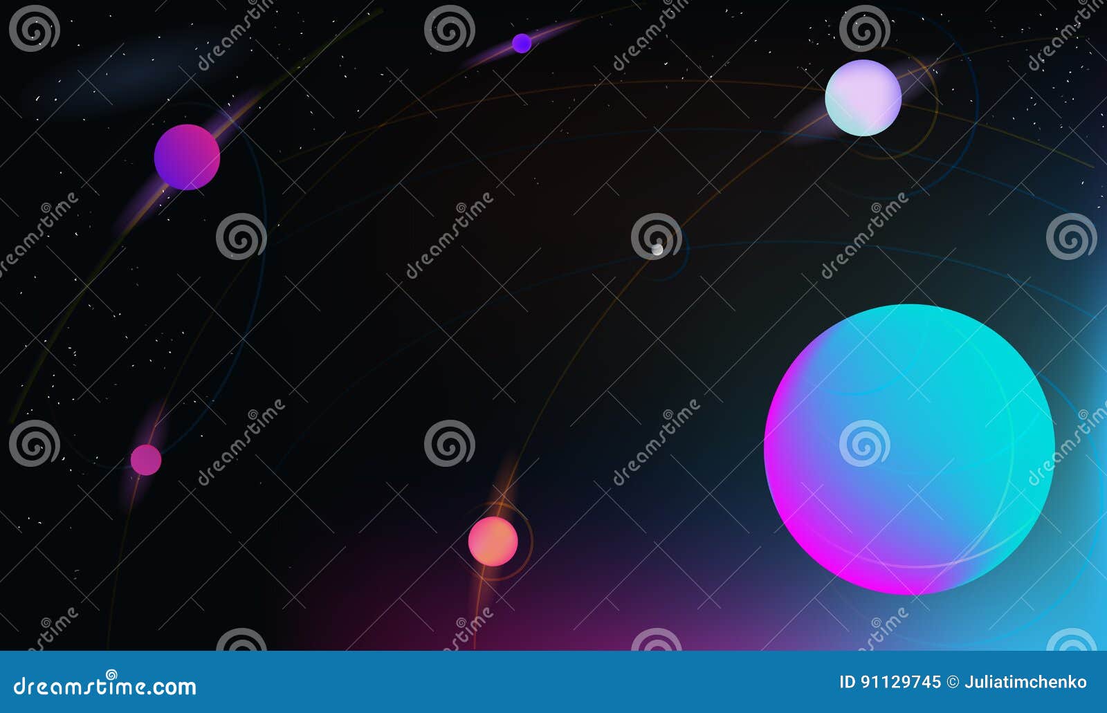 Cosmos Banner With Astronaut Or Cosmonaut Vector Stock Illustration ...