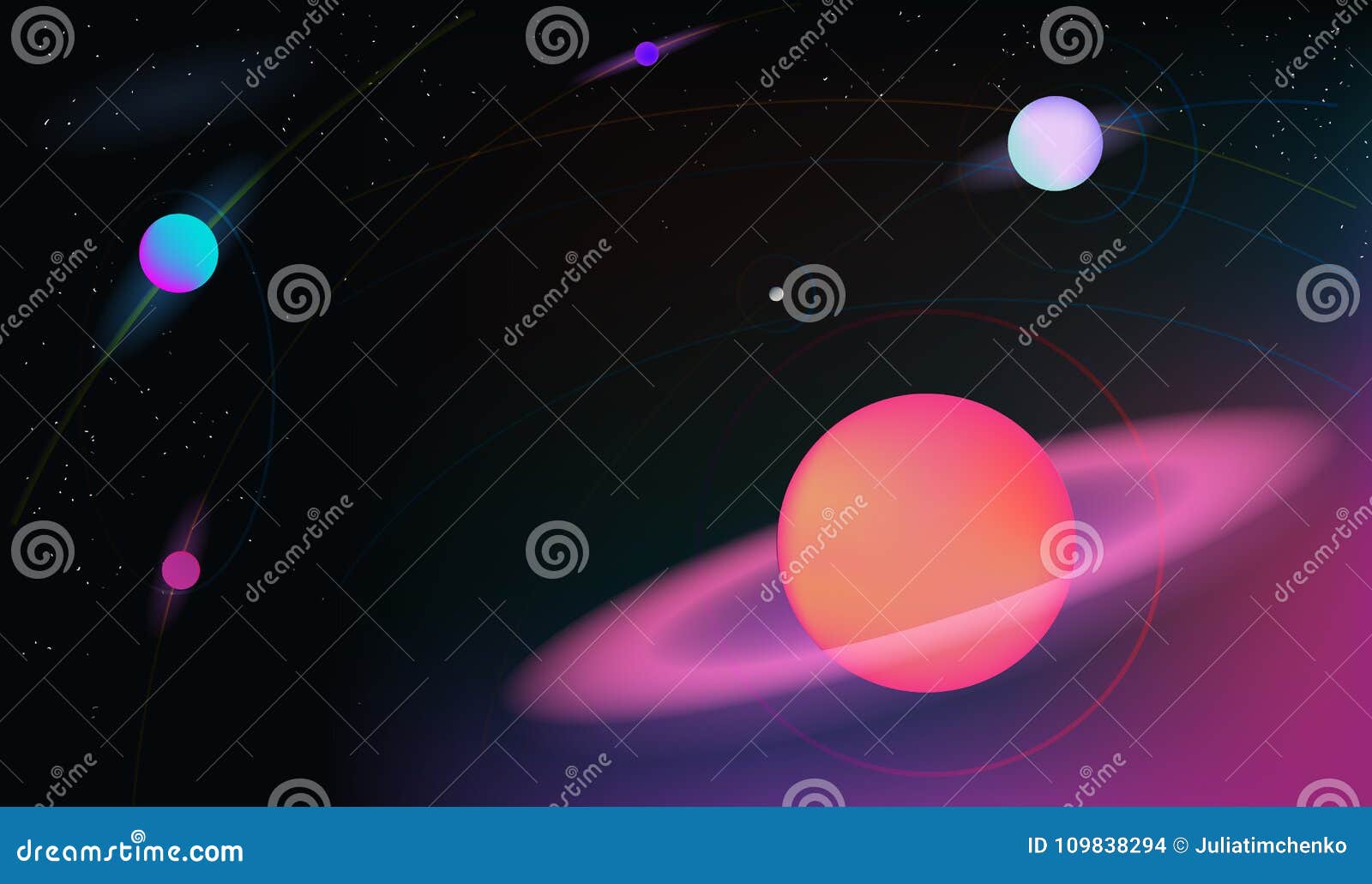 Cosmos Banner Set Vector Illustration | CartoonDealer.com #64281538