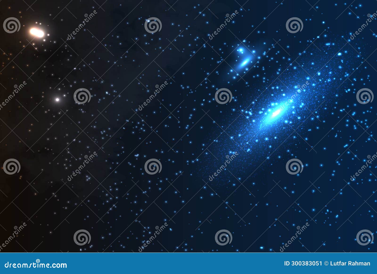 Vector Realistic Galaxy Background Stock Vector - Illustration of ...
