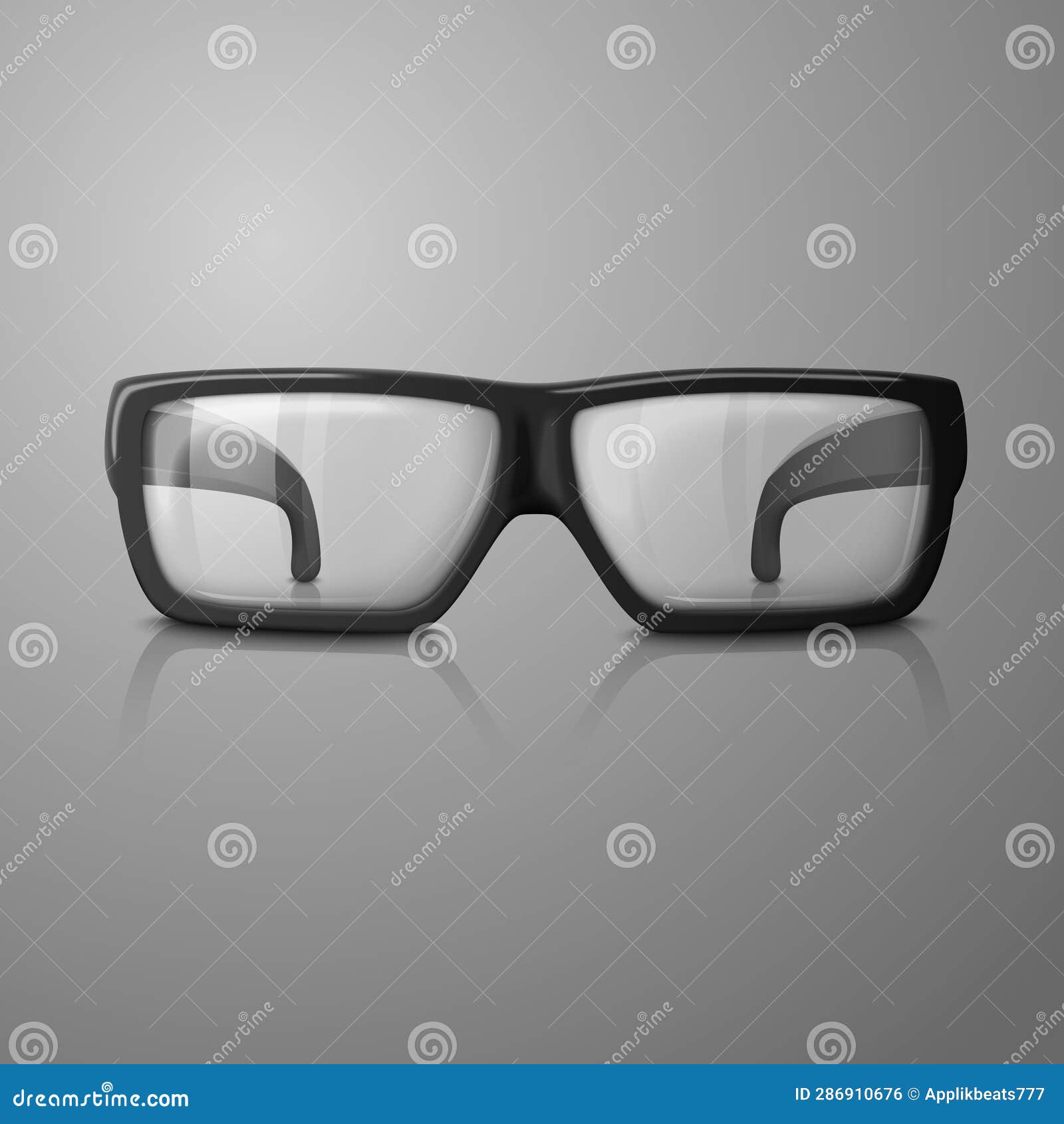 Vector Realistic Glasses with Transparent Glass for Every Background ...