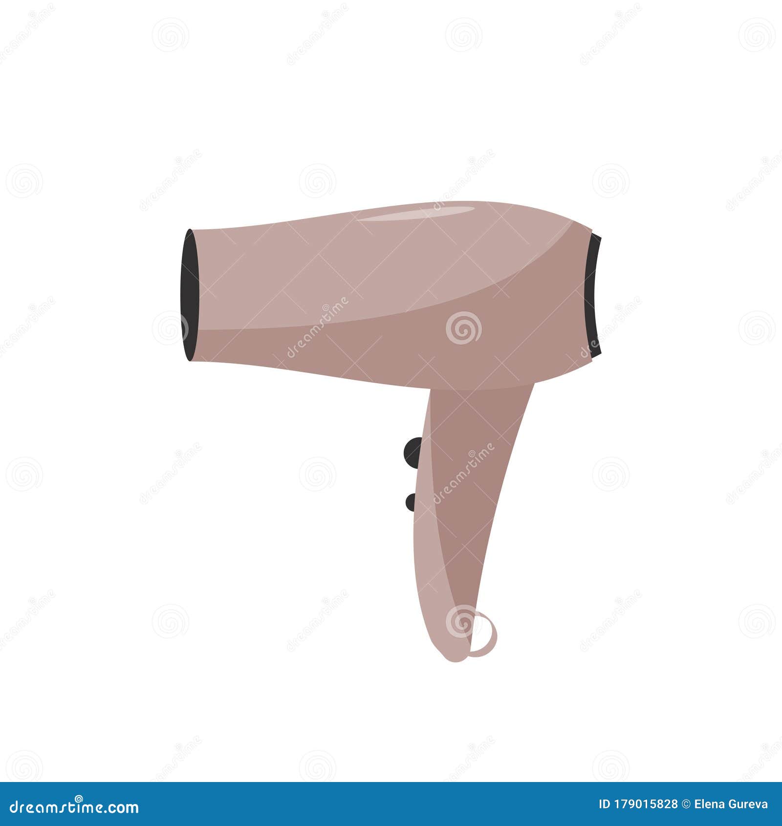 Vector Realistic Hair Dryer On White Background Item For Hairdresser
