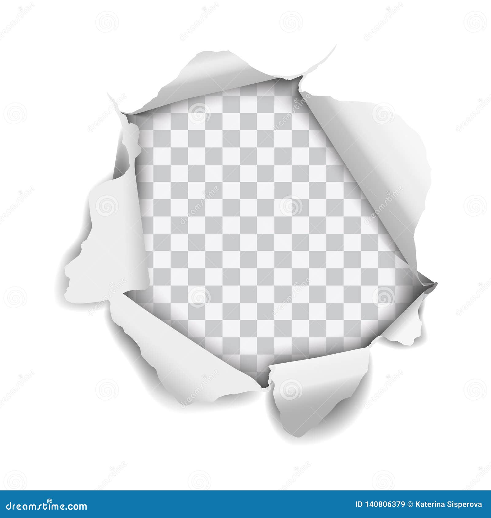Torn Paper Edges. Vector Torn Paper With Ripped Edges On A Transparent ...