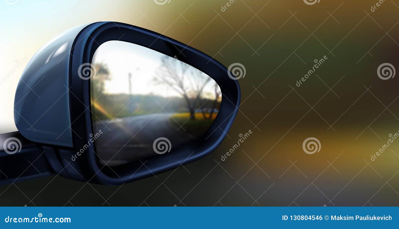 Vector Realistic Black Rear View Mirror for Car Stock Vector ...