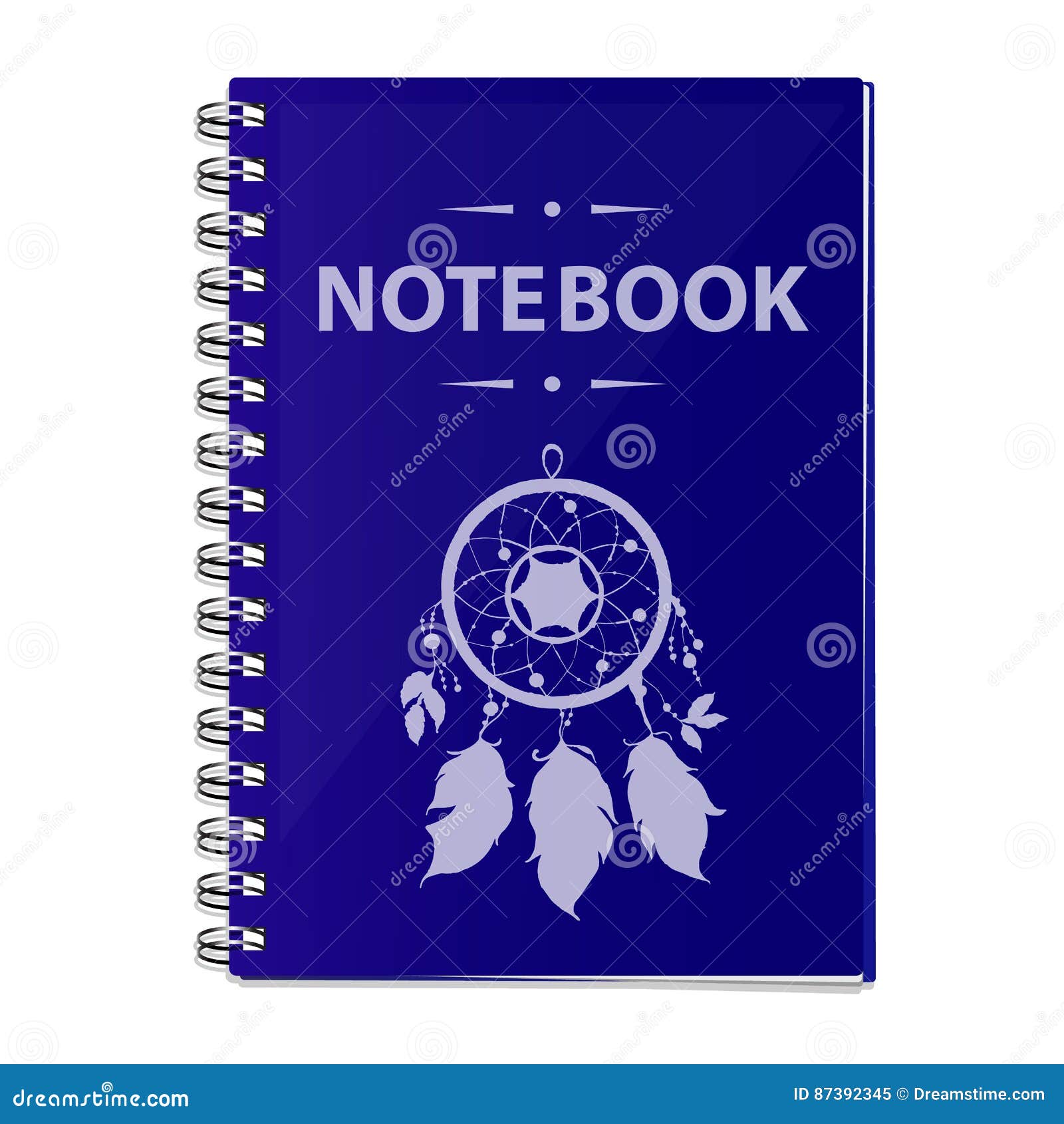 Vector Realistic Illustration of a Blue Notebook. Stock Vector ...