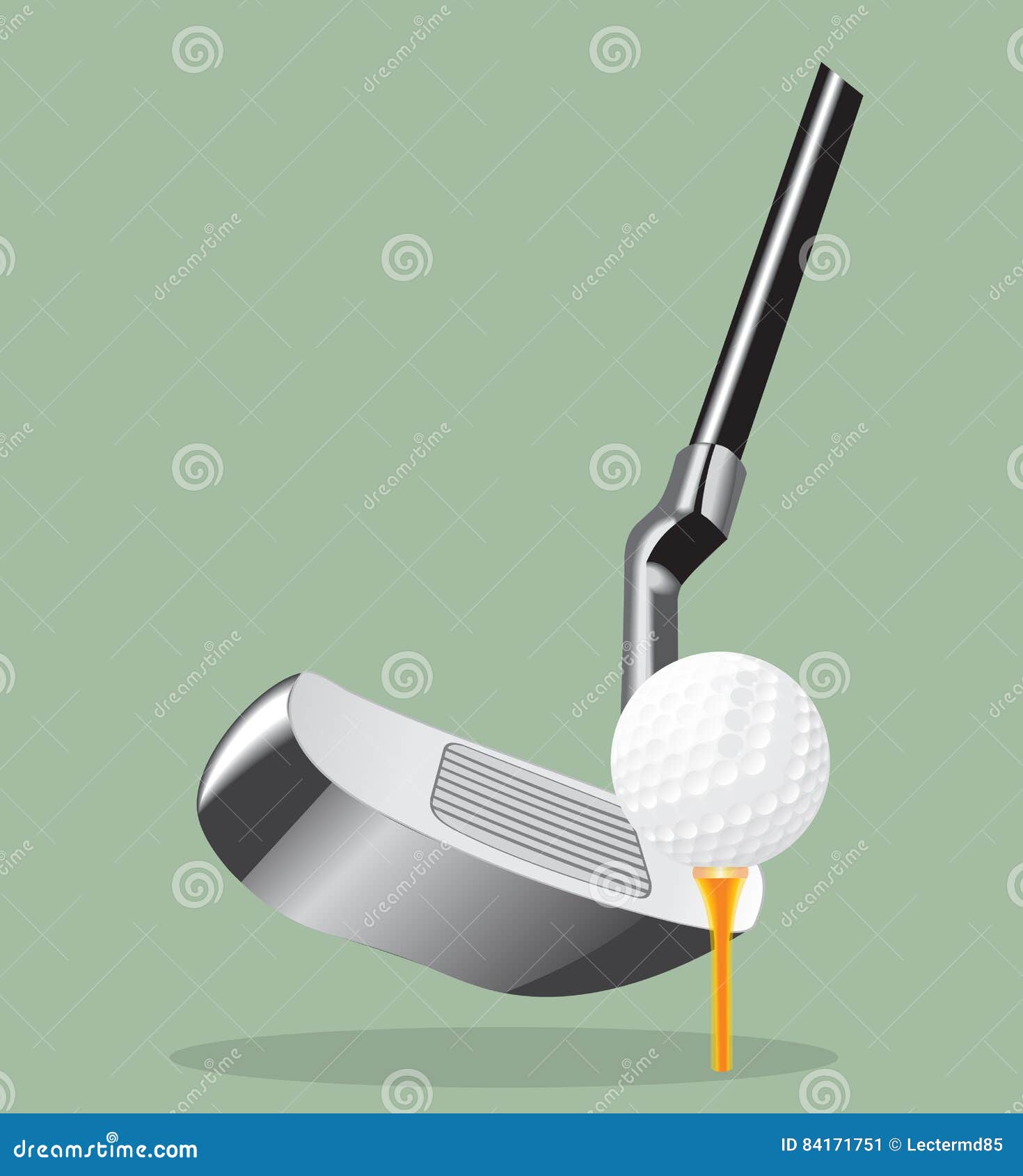 Vector Realistic Illustration. Golf Club and Ball. Putter. Stock Vector ... Vector Realistic Illustration. Golf Club and Ball. Putter. Stock Vector ...