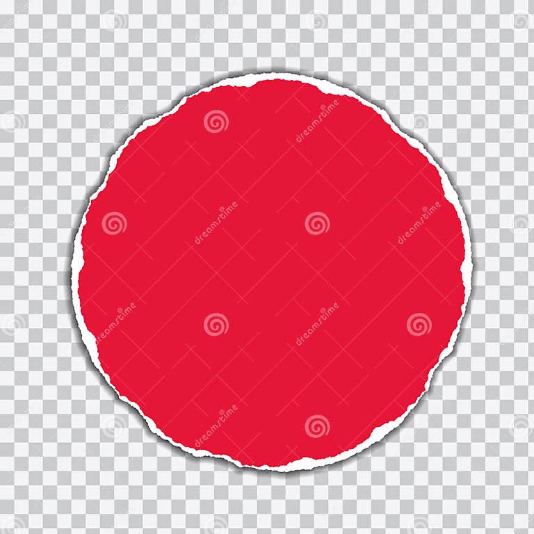Vector Realistic Illustration of Red Torn Paper with Shadow and Stock ...