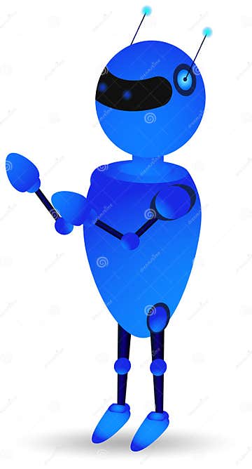 Vector Realistic Illustration of the Robot on a White Background Stock ...