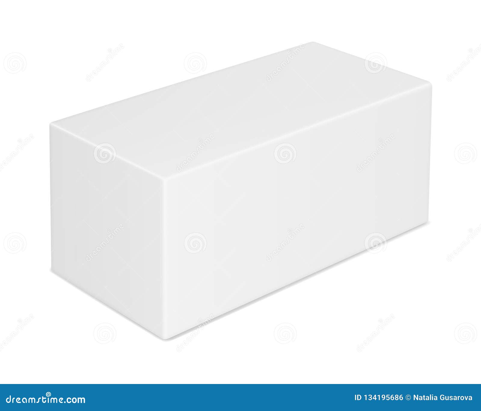 Vector Realistic Image of Closed Rectangular Paper Box. Stock ...