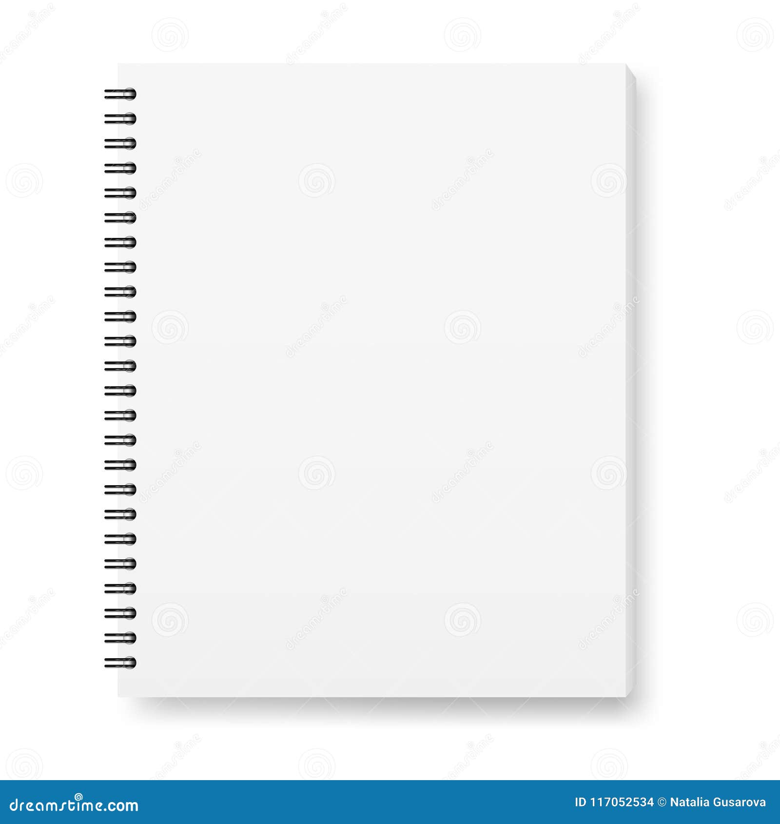 Vector Realistic Image Layout, Mock -up of a Notebook with a Black ...