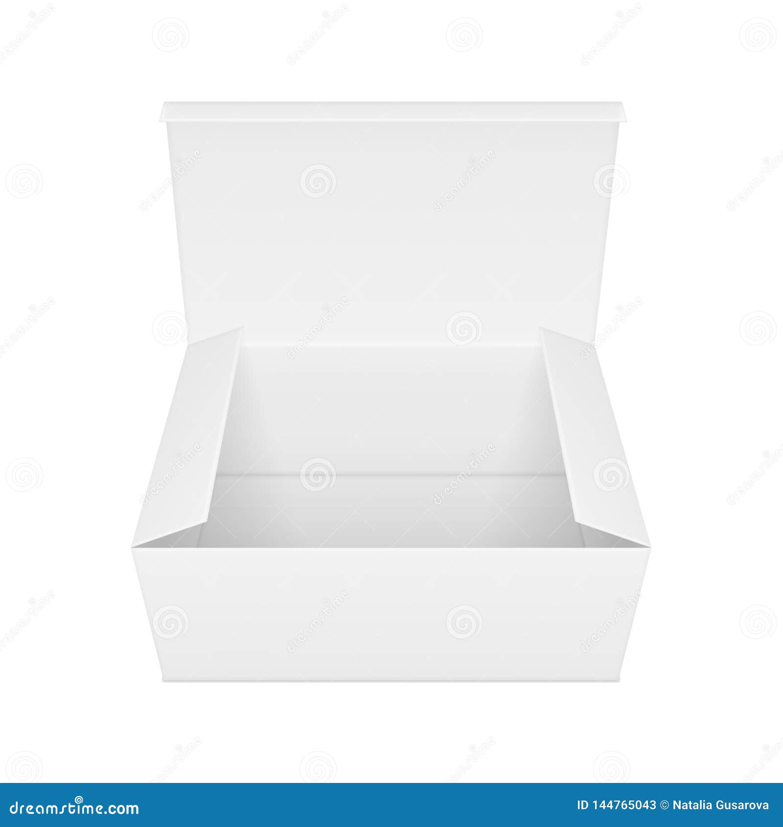 Vector Realistic Image of Blank Cardboard Closed Rectangular Box Stock ...