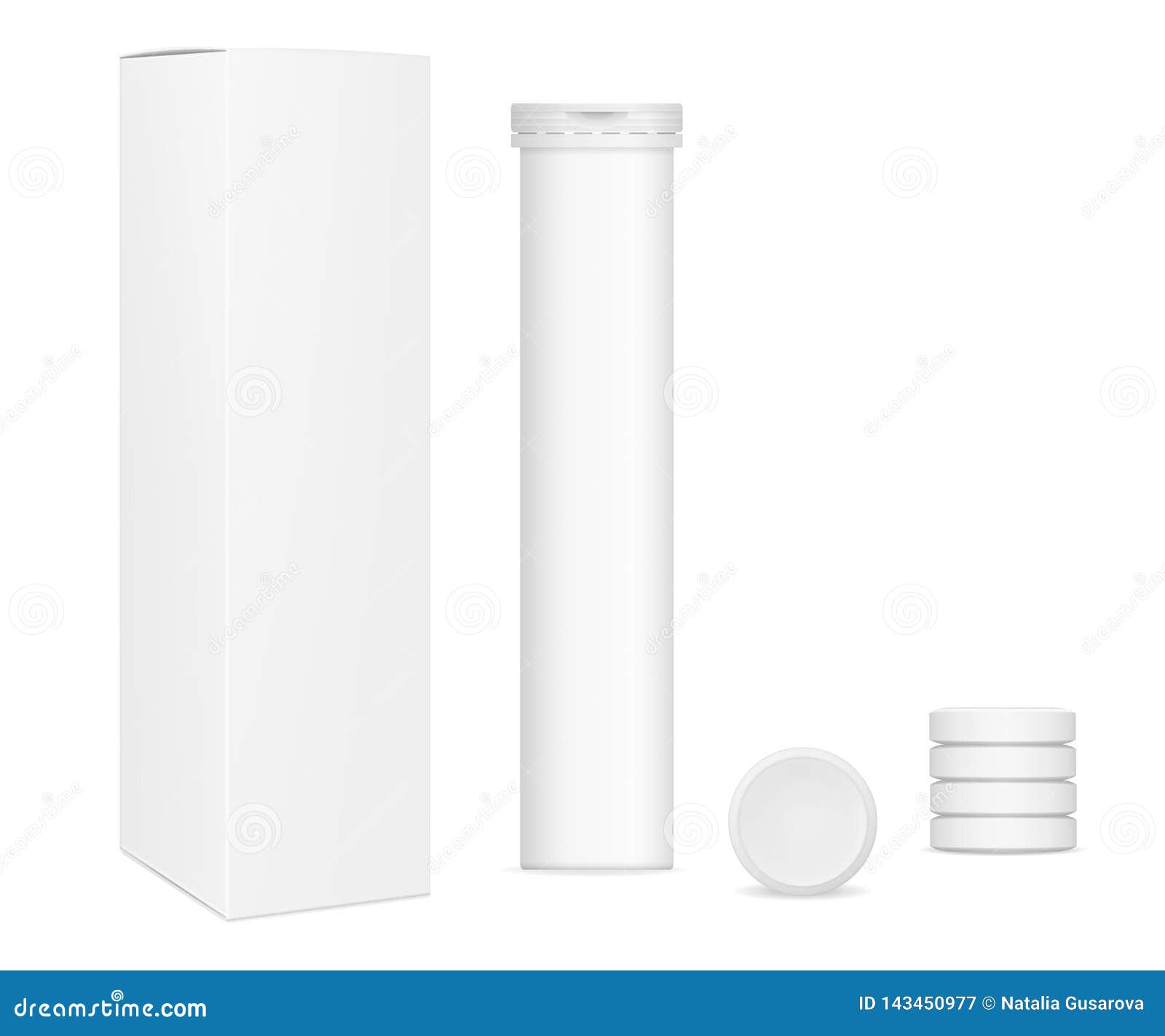 Vector Realistic Images of a Rectangular Paper Box, Packaging for ...