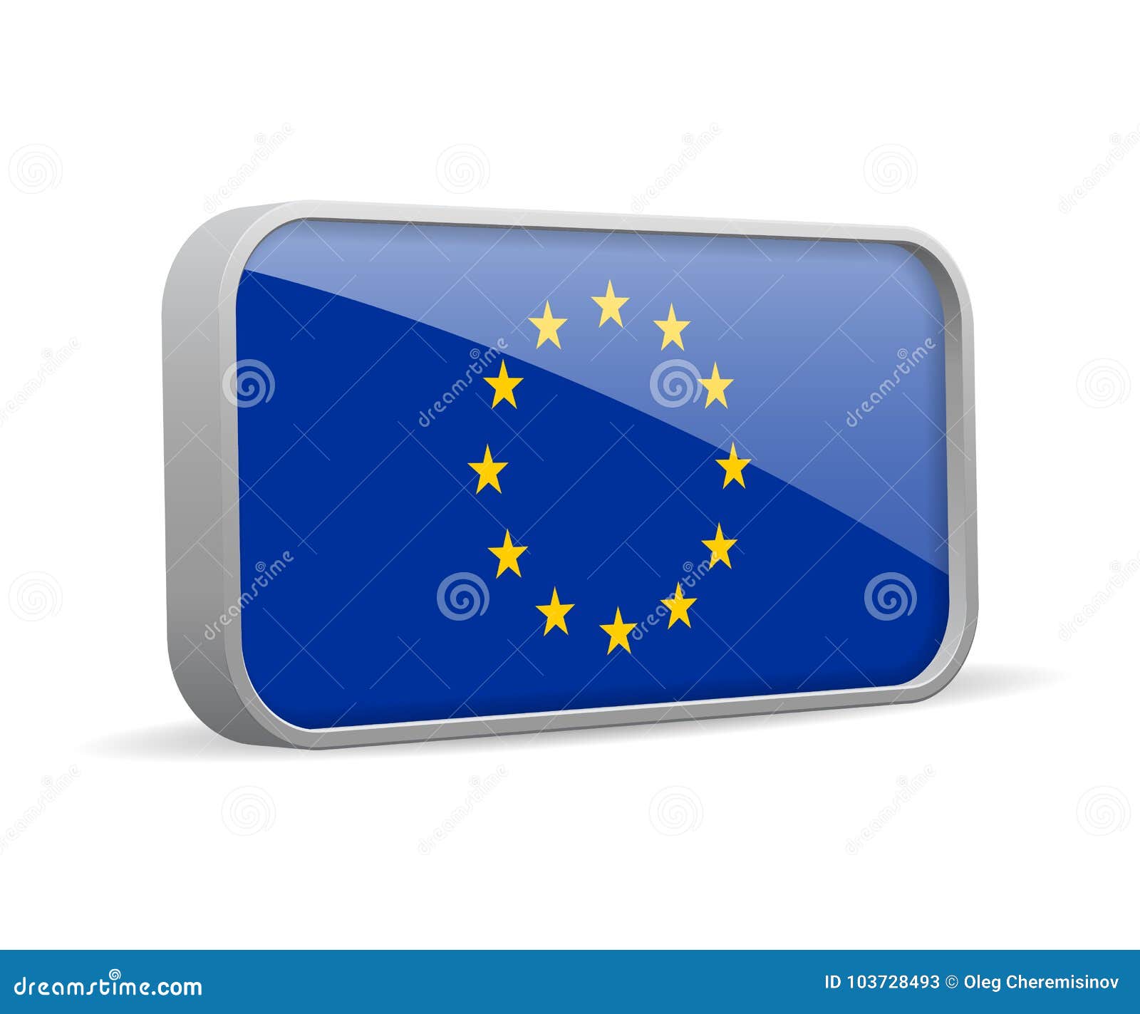 Vector Isolated Flag of European Union Sign. Stock Vector ...