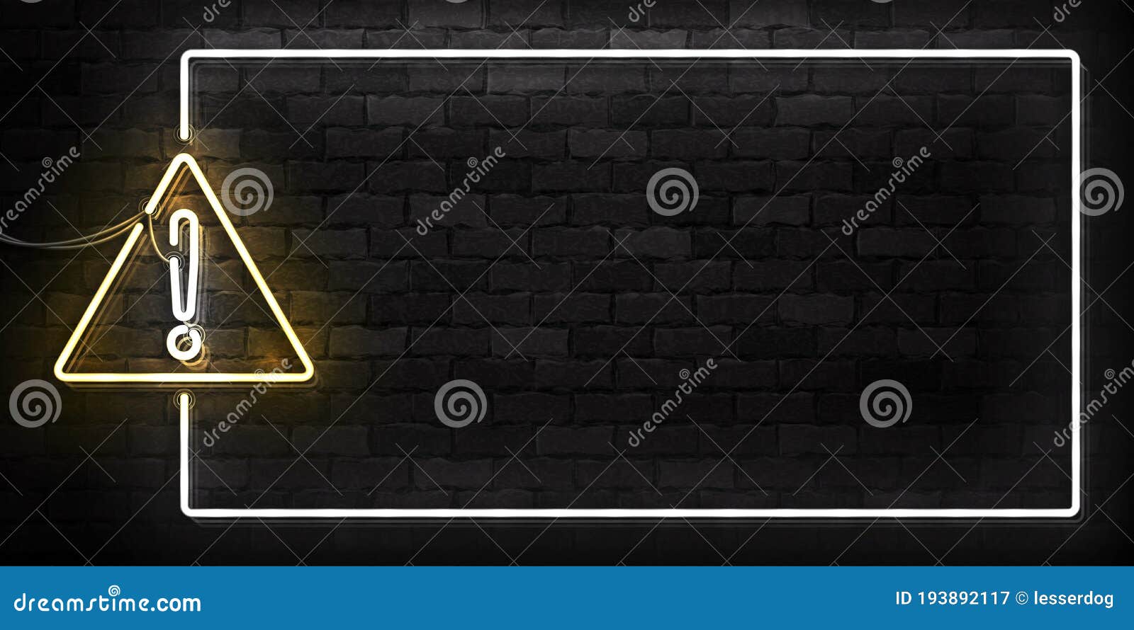 Vector Realistic Isolated Neon Sign of Warning Frame Logo for ...