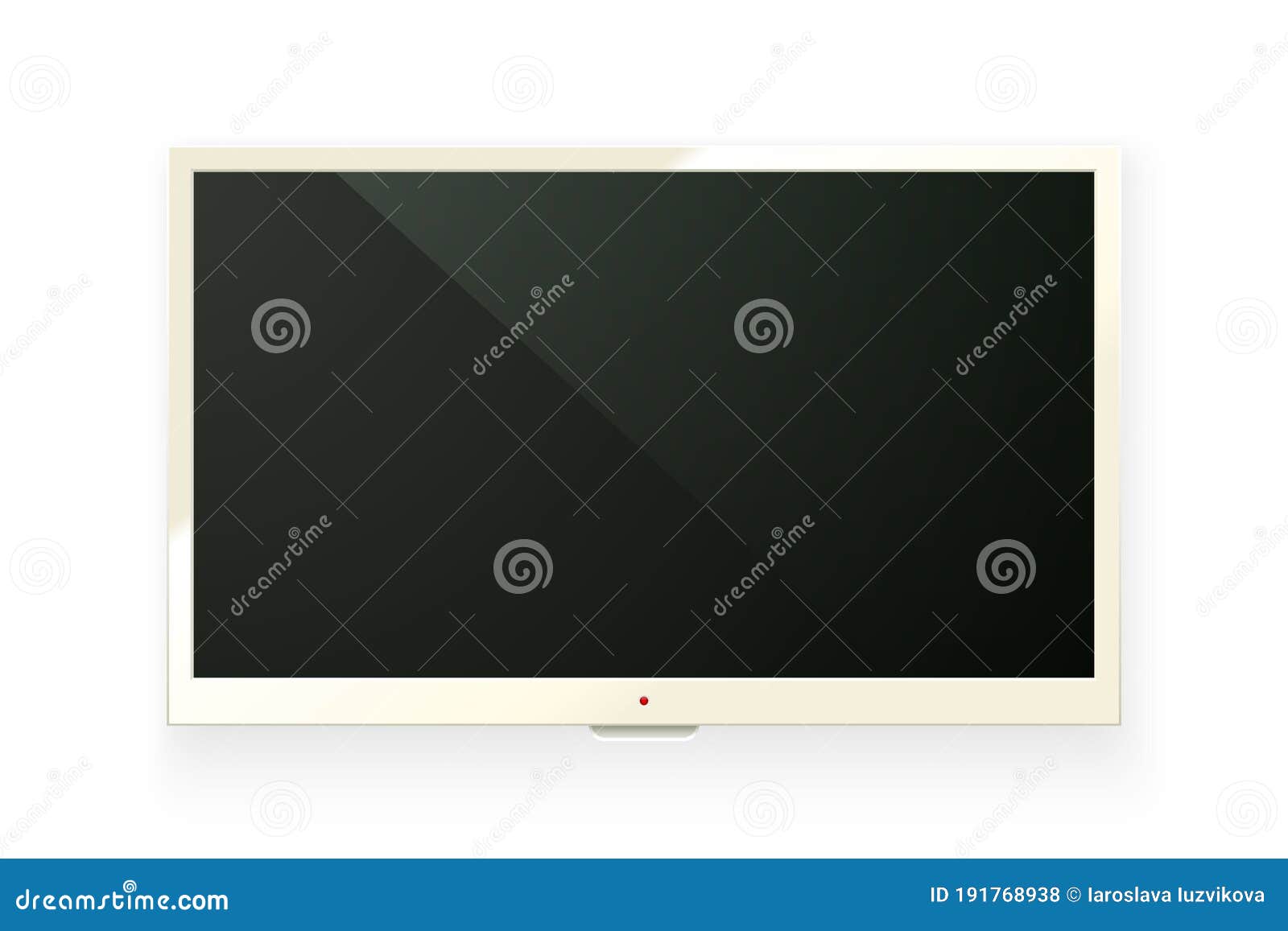 Vector Realistic Light TV Led Screen Isolated on White Background ...