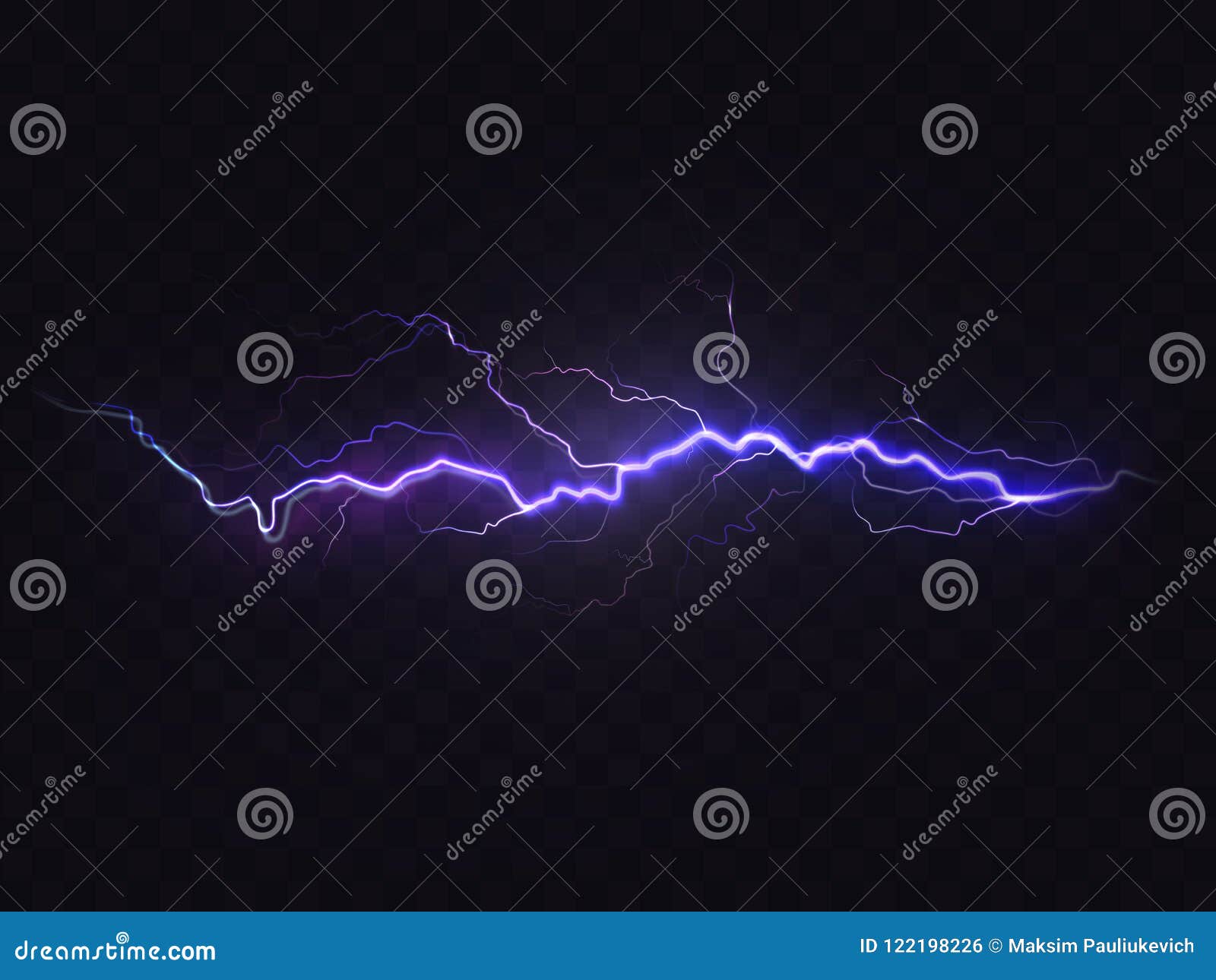 Vector Realistic Lightning, Purple Thunderstorm, Design Element Stock ... Vector Realistic Lightning, Purple Thunderstorm, Design Element Stock ...