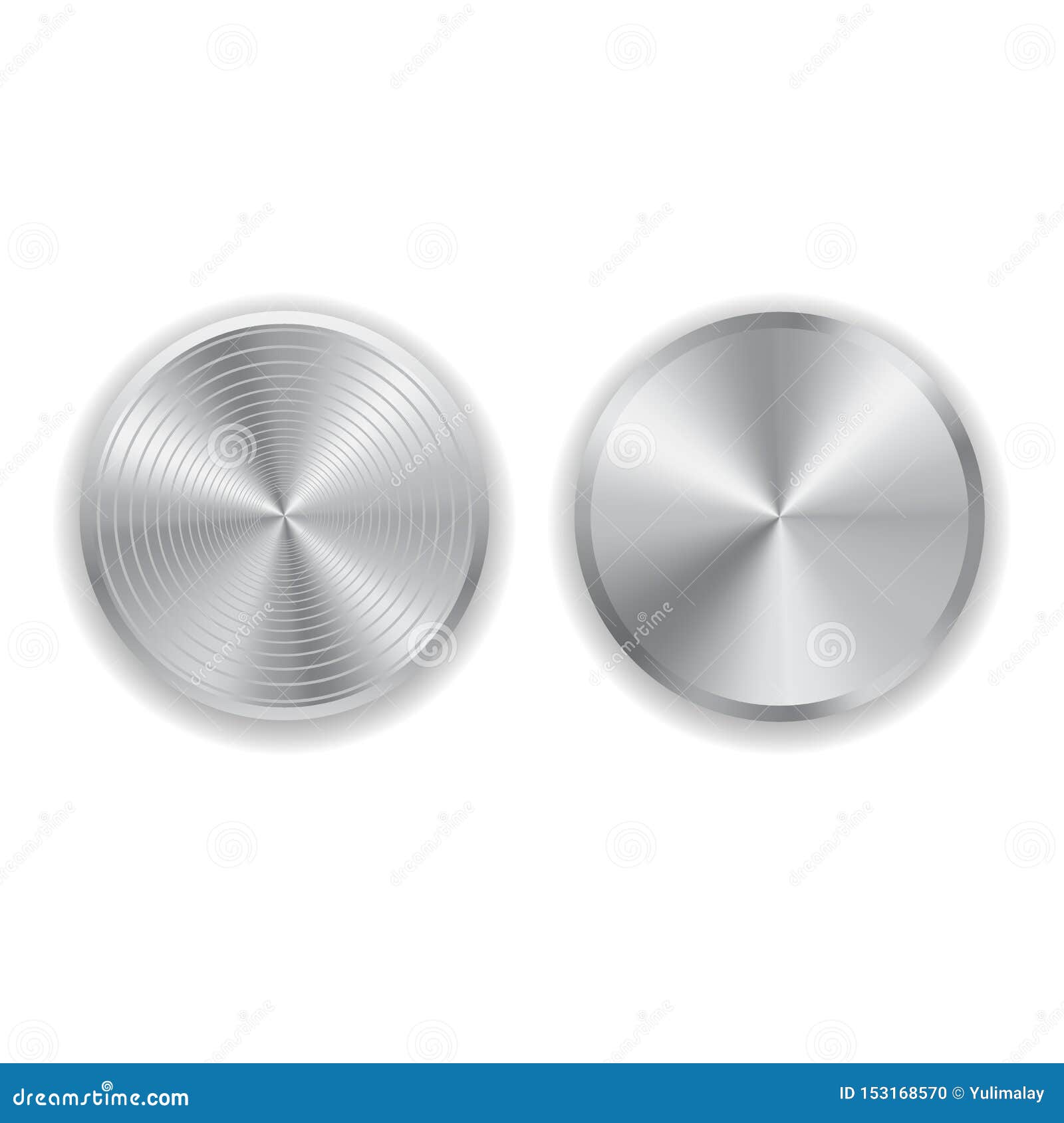 Vector Realistic Metal Button Stock Vector - Illustration of industry ...