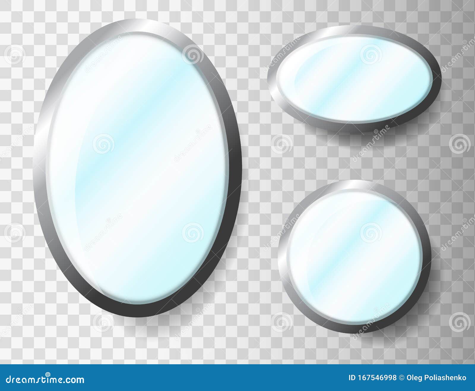 Vector Realistic Mirrors Set Stock Vector - Illustration of card ...