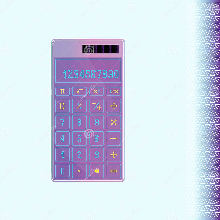 Vector Realistic Modern Calculator Isolated, Design Template in EPS10 ...