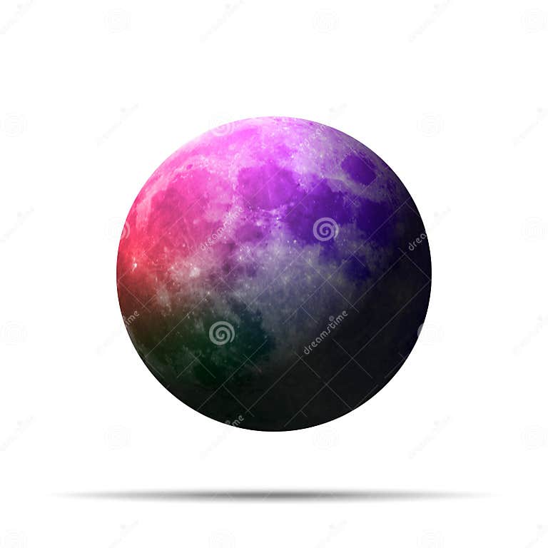 Vector Realistic Moon. Vector Illustration Stock Illustration ...