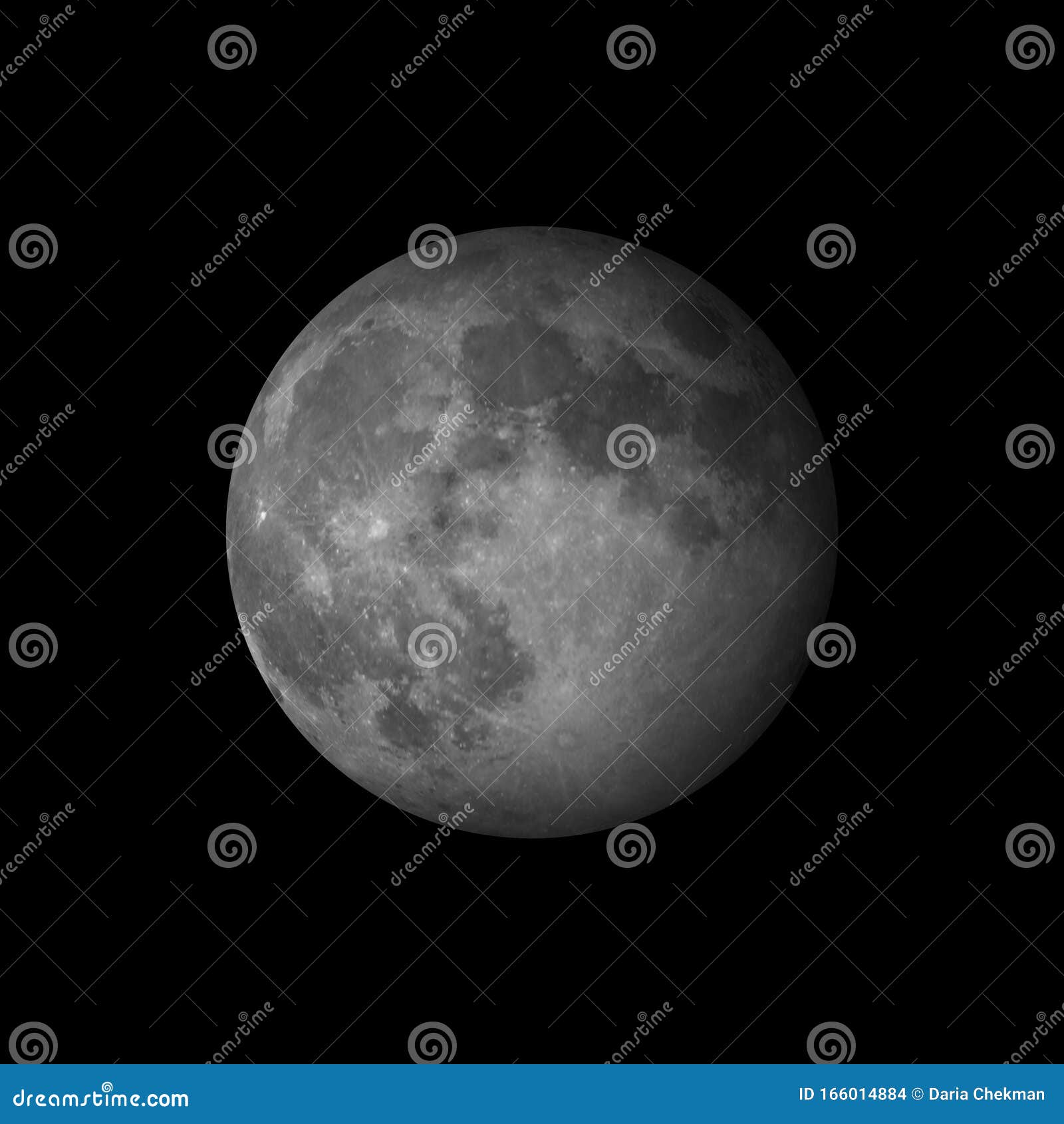 Vector Realistic Moon. Vector Illustration Stock Illustration ...