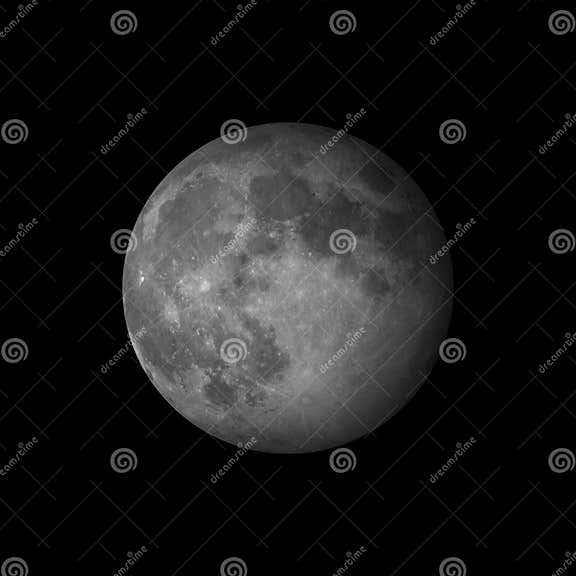 Vector Realistic Moon. Vector Illustration Stock Illustration ...