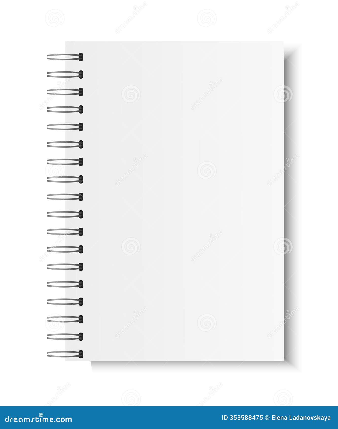 Vector Realistic Open Notebook. Stock Illustration - Illustration of ...