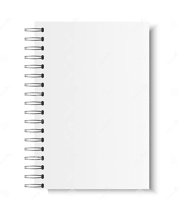 Vector Realistic Open Notebook. Stock Illustration - Illustration of ...