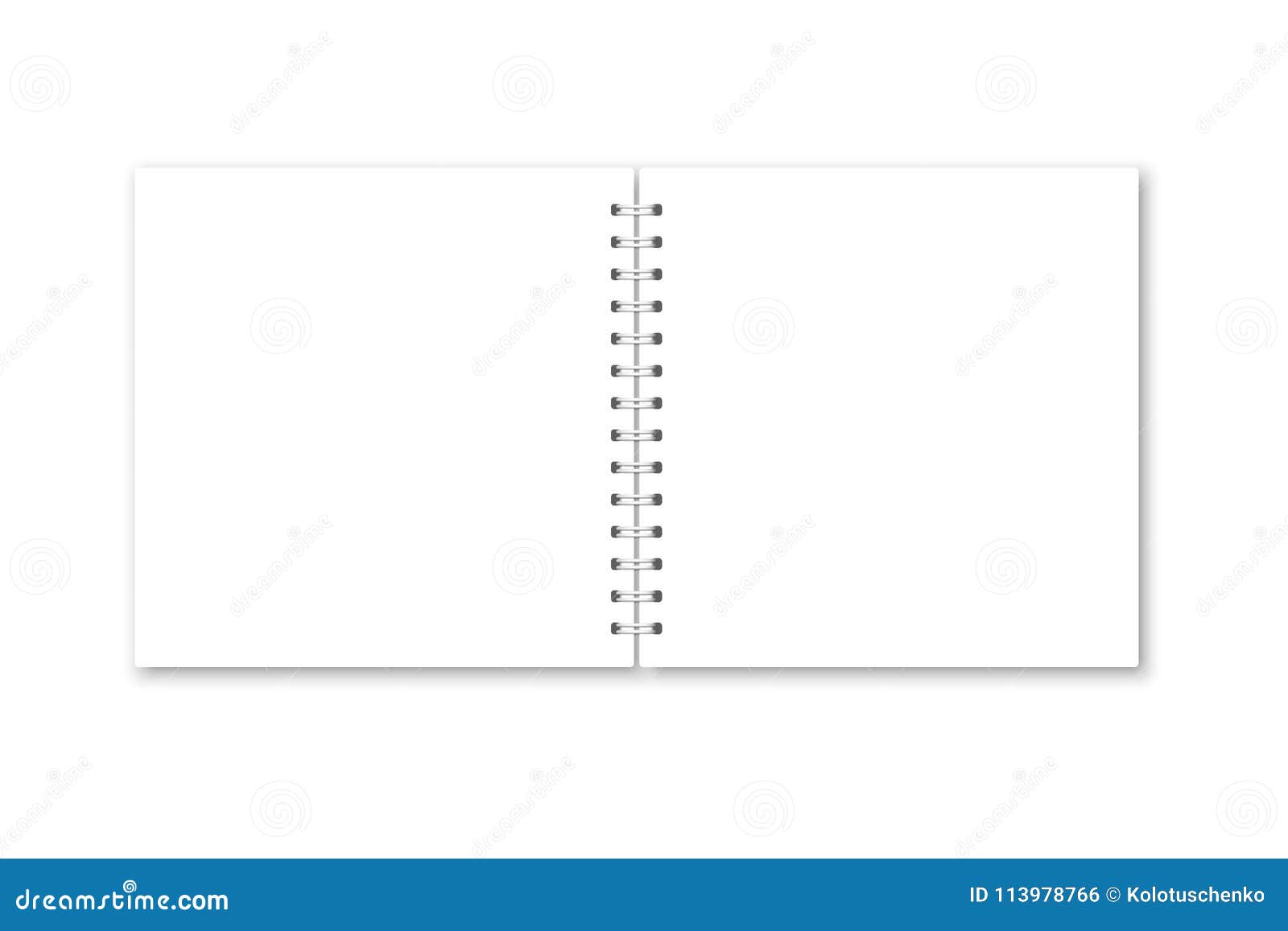 Vector Realistic Opened Notebook Cover. Stock Vector - Illustration of ...