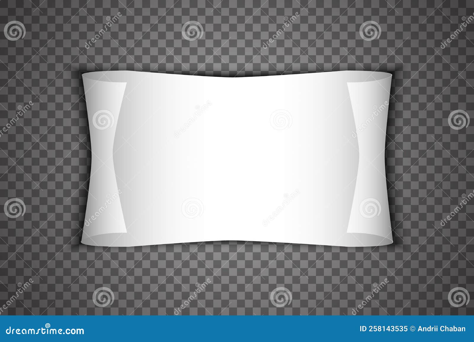 Vector Realistic Paper Sheet with Folded Corner. Paper Sheet A4 with ...