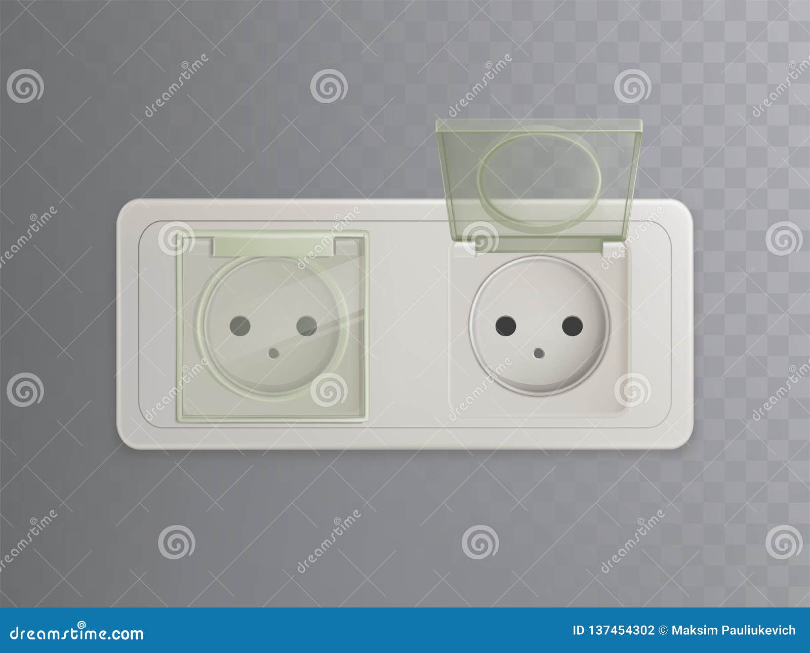 Power Socket Icon. Electric Wall Outlet, 220 Volt Symbol In Vector ...