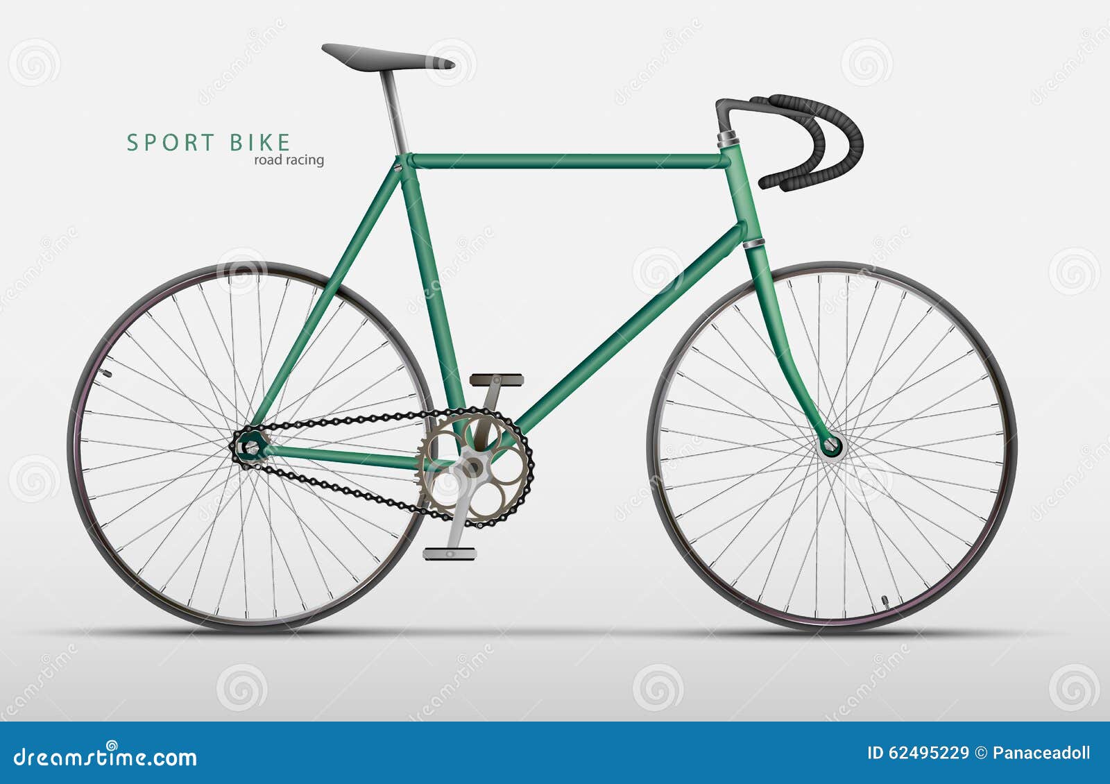 Vector Realistic Racing Bicycle Road Racing Stock Vector - Illustration ...