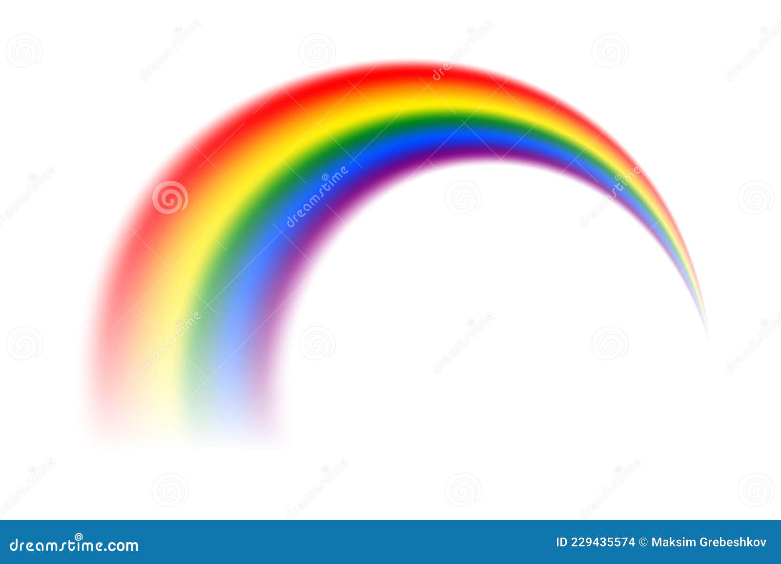Realistic Rainbow Isolated on White Background. Stock Vector ...
