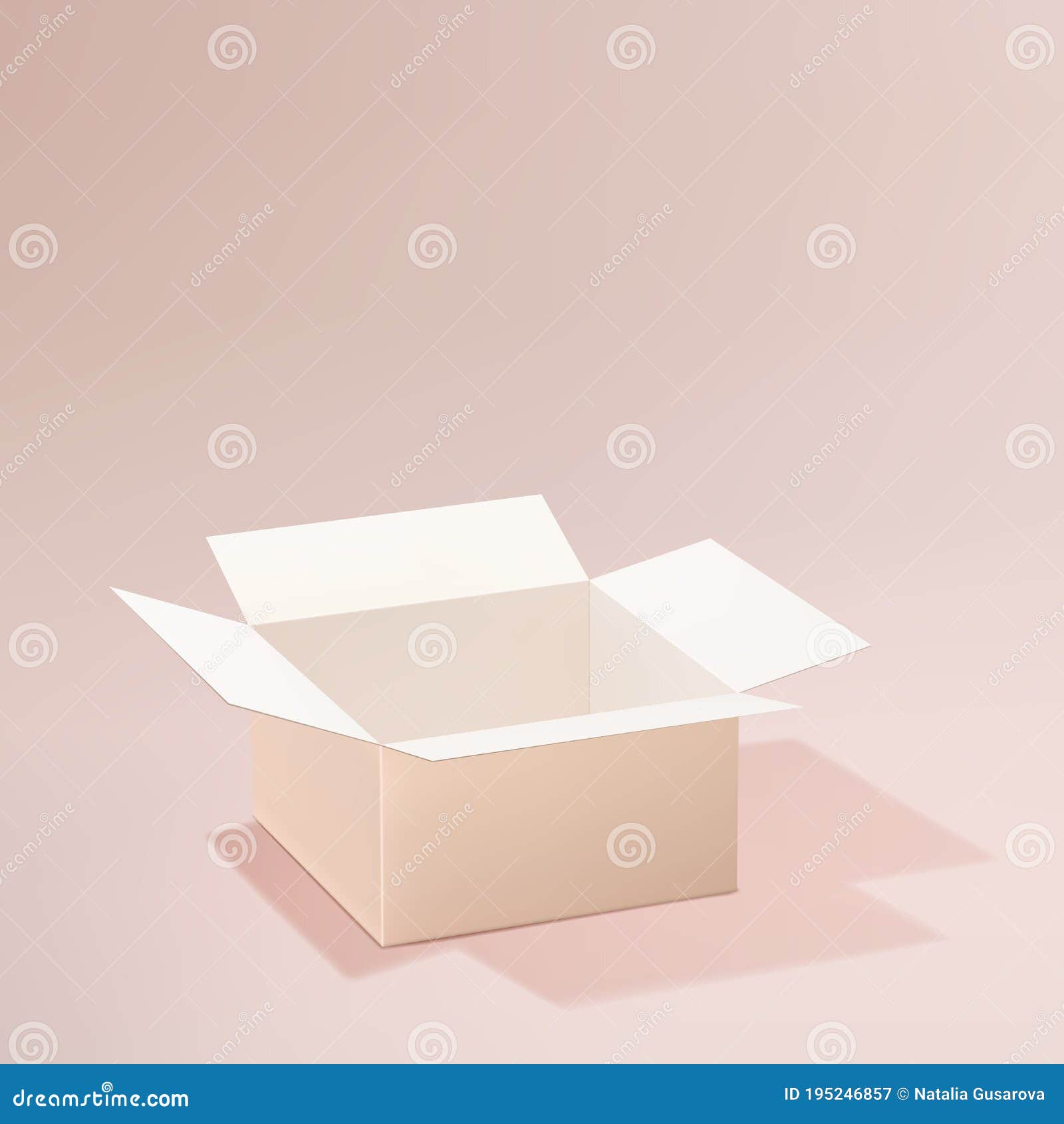 Open paper box stock vector. Illustration of paper, open - 195246857
