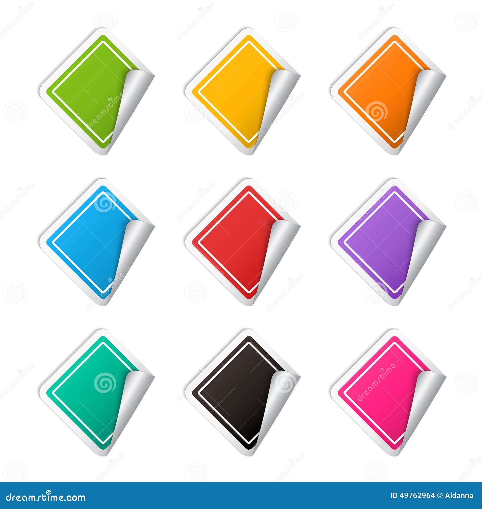 Red Rhombus Sticky Badge Label Vector Illustration | CartoonDealer.com ...