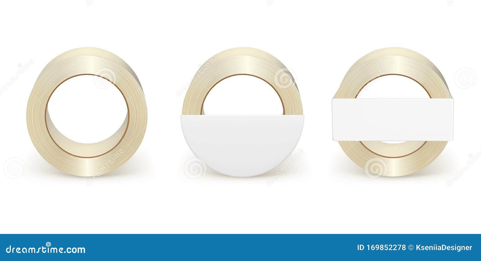 Vector Realistic Roll Adhesive Tape Stock Vector - Illustration of duct ...