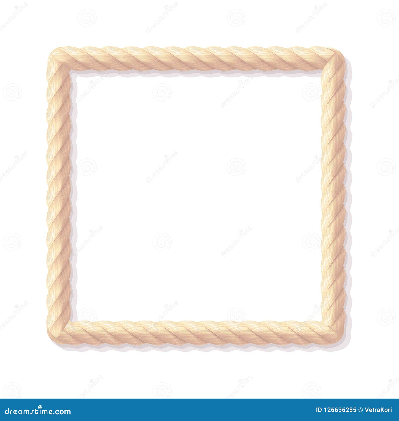 Vector Realistic Rope Frame Stock Vector - Illustration of repeat ...