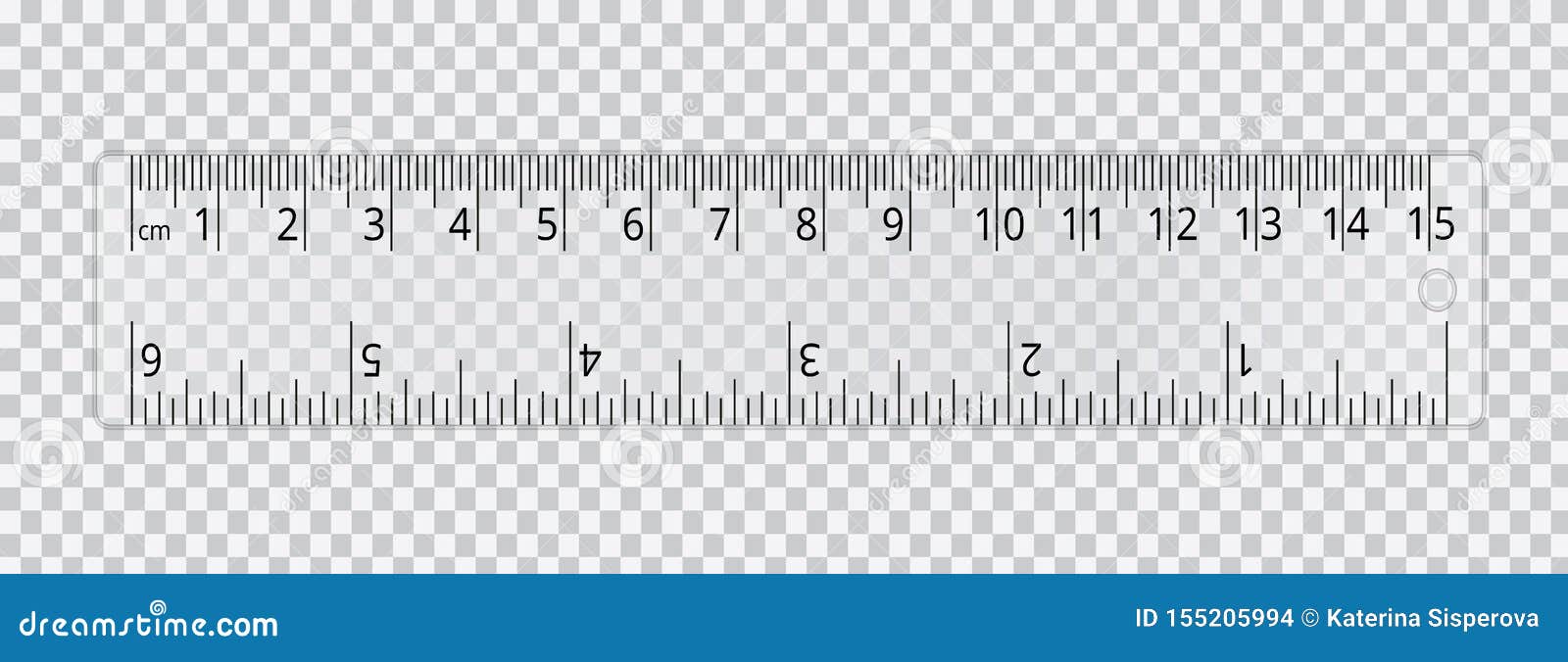 Vector Realistic School Ruler Isolated on Transparent Background Stock ...