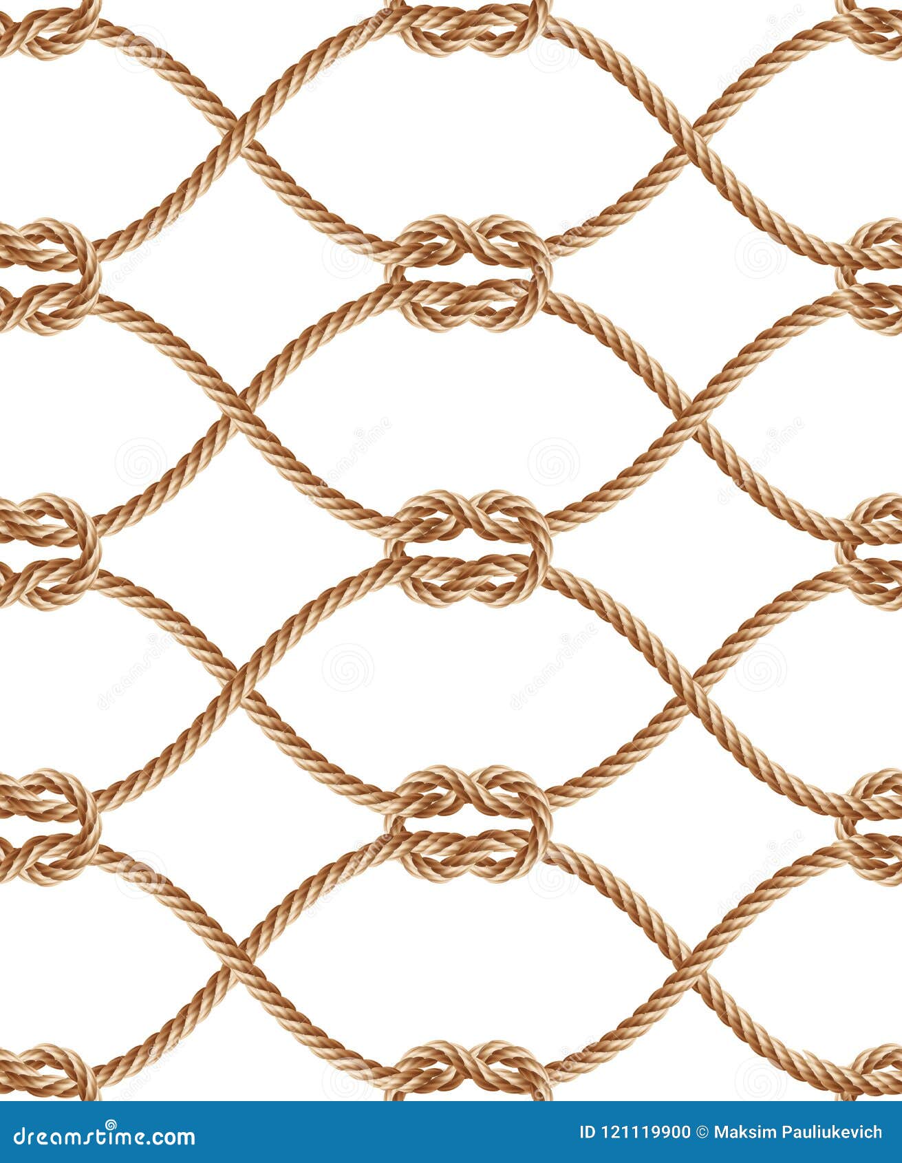 Brown Twisted Rope Vector Illustration Isolated White Background ...