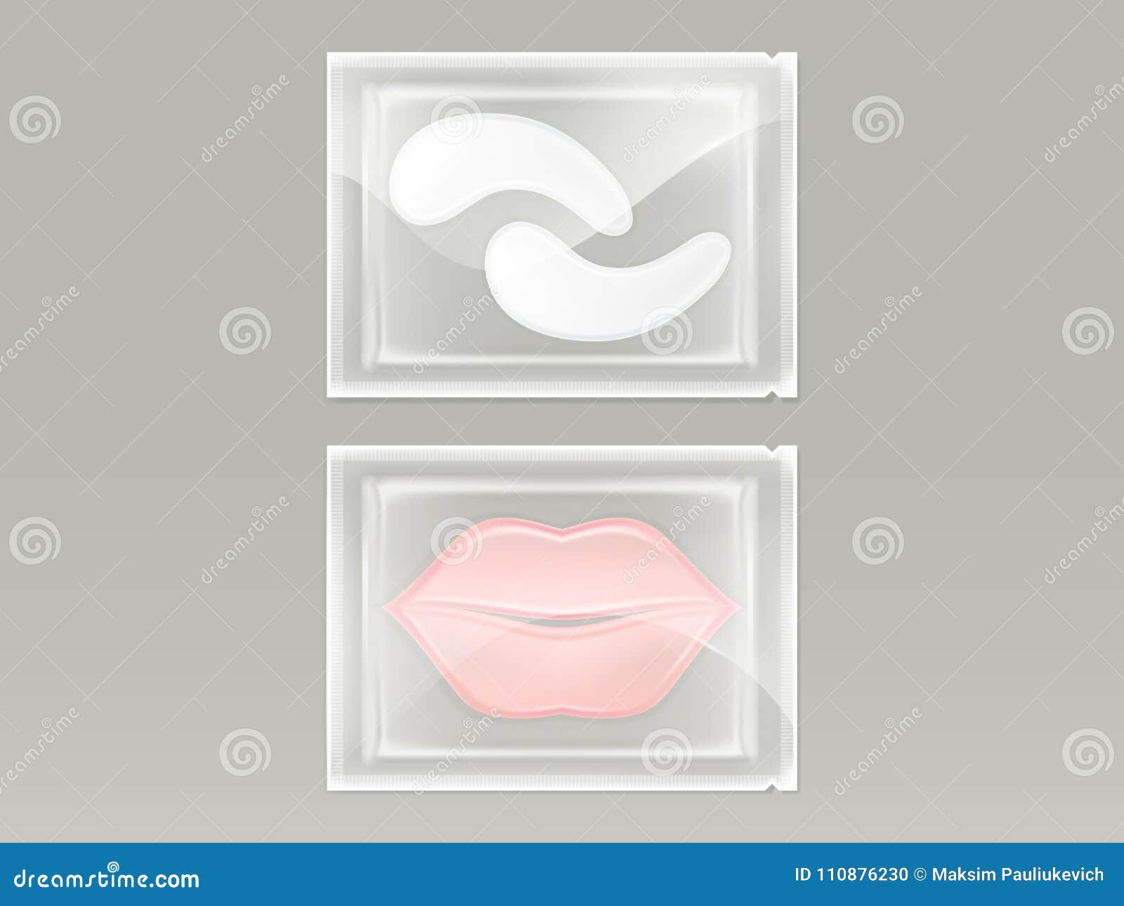 Vector Realistic Set of Patches for Lips and Eyes Stock Vector ...