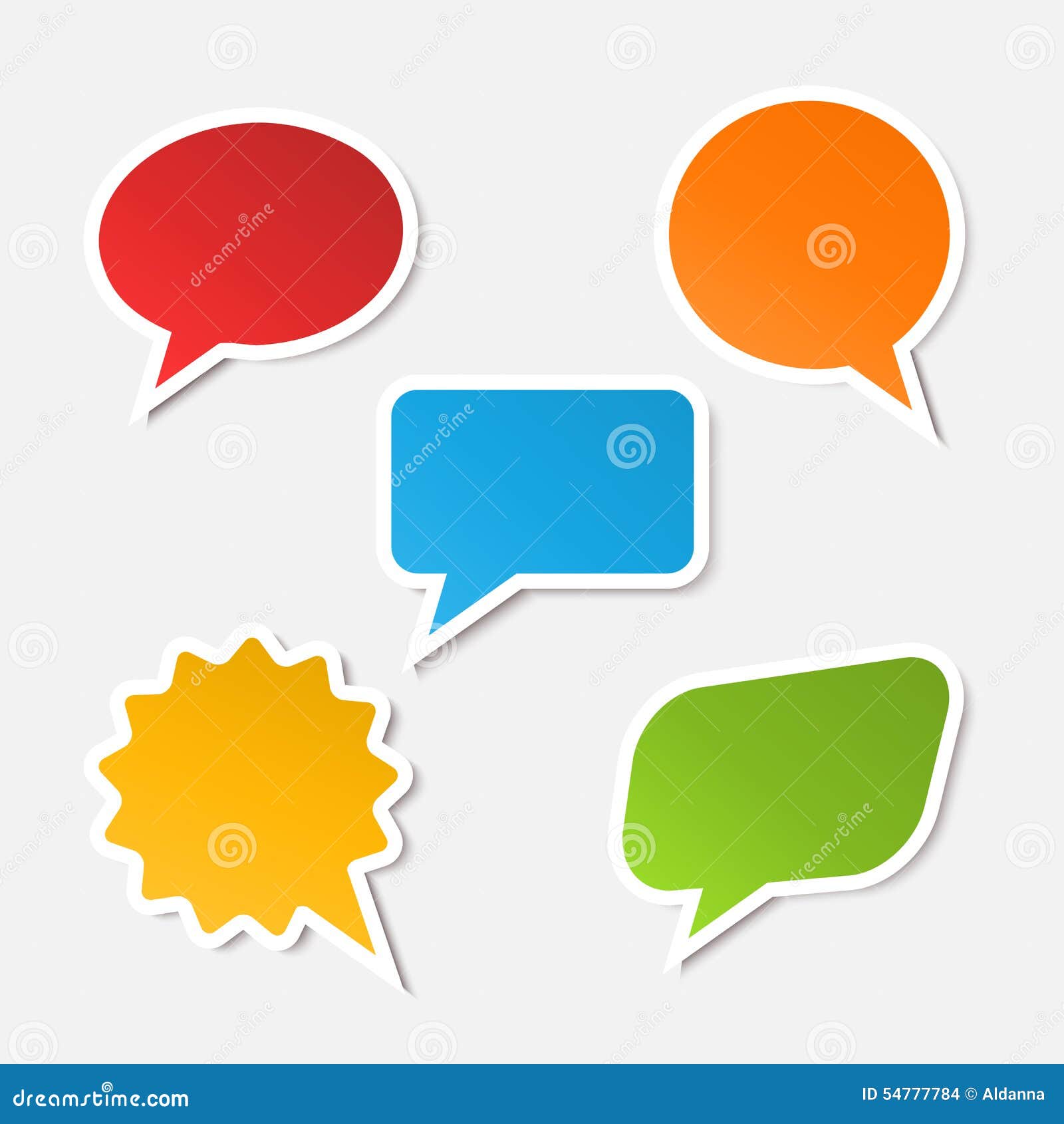 Vector Realistic Speech Bubble Sticker Stock Vector - Illustration of ...