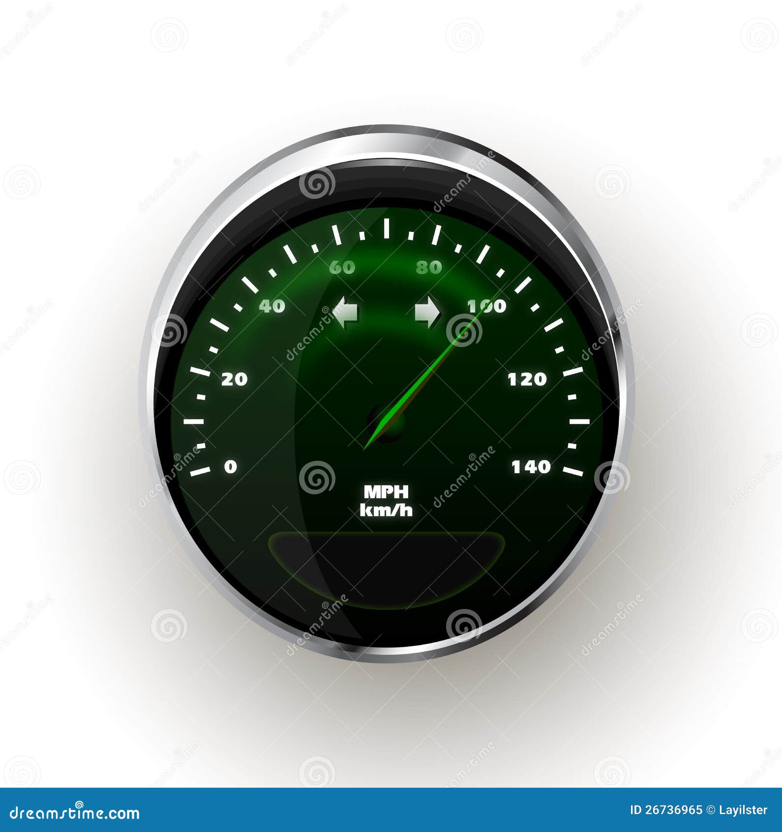 Vector Realistic Speedometer Stock Vector - Illustration of driving ...