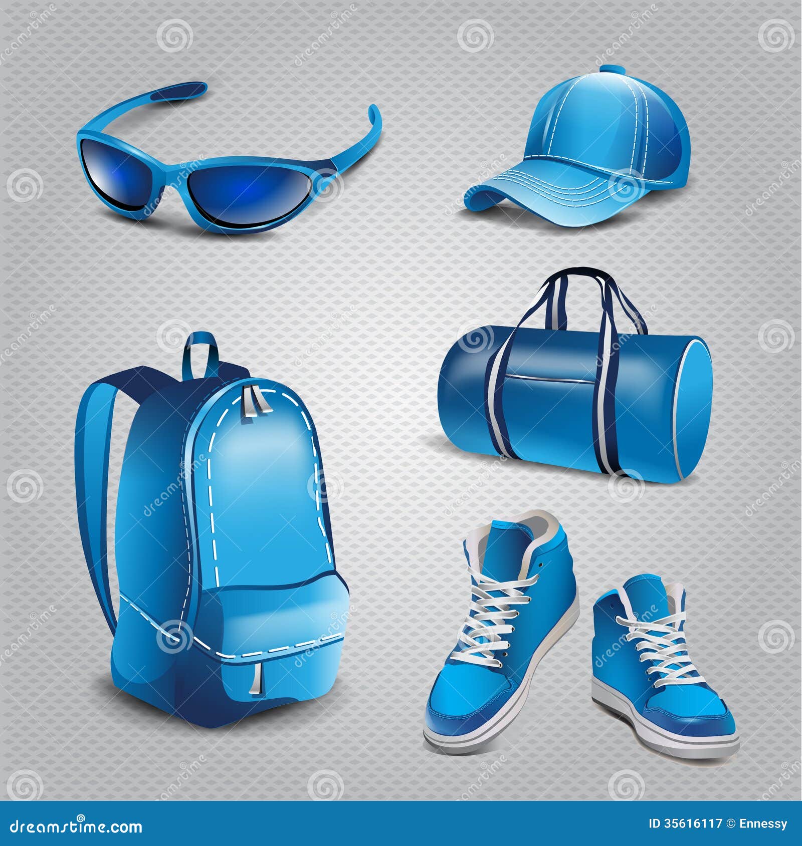 Vector Realistic Sport Objects Icons Stock Vector - Illustration of ...