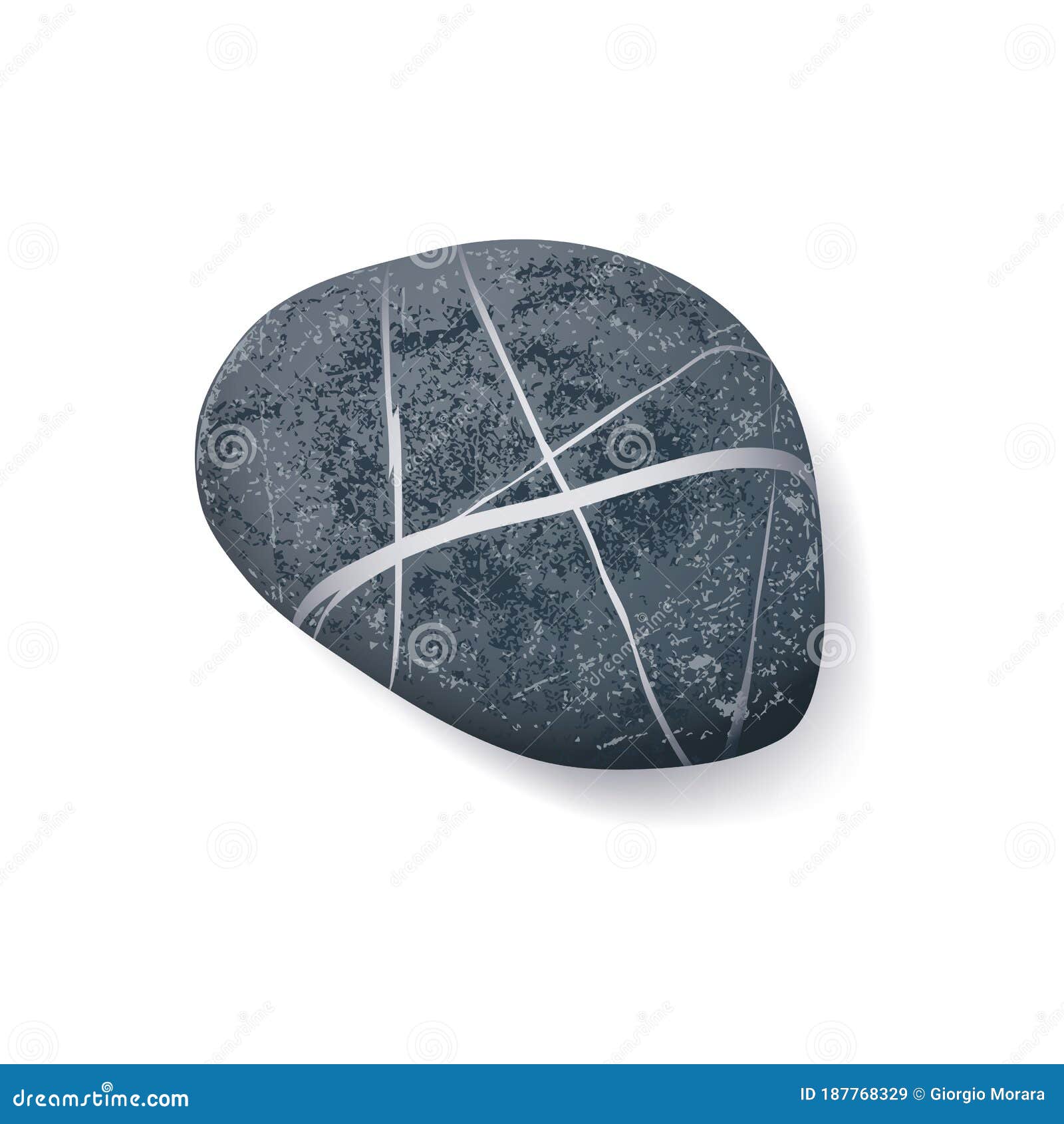 Realistic Vector Striped Pebble Stock Vector - Illustration of ...