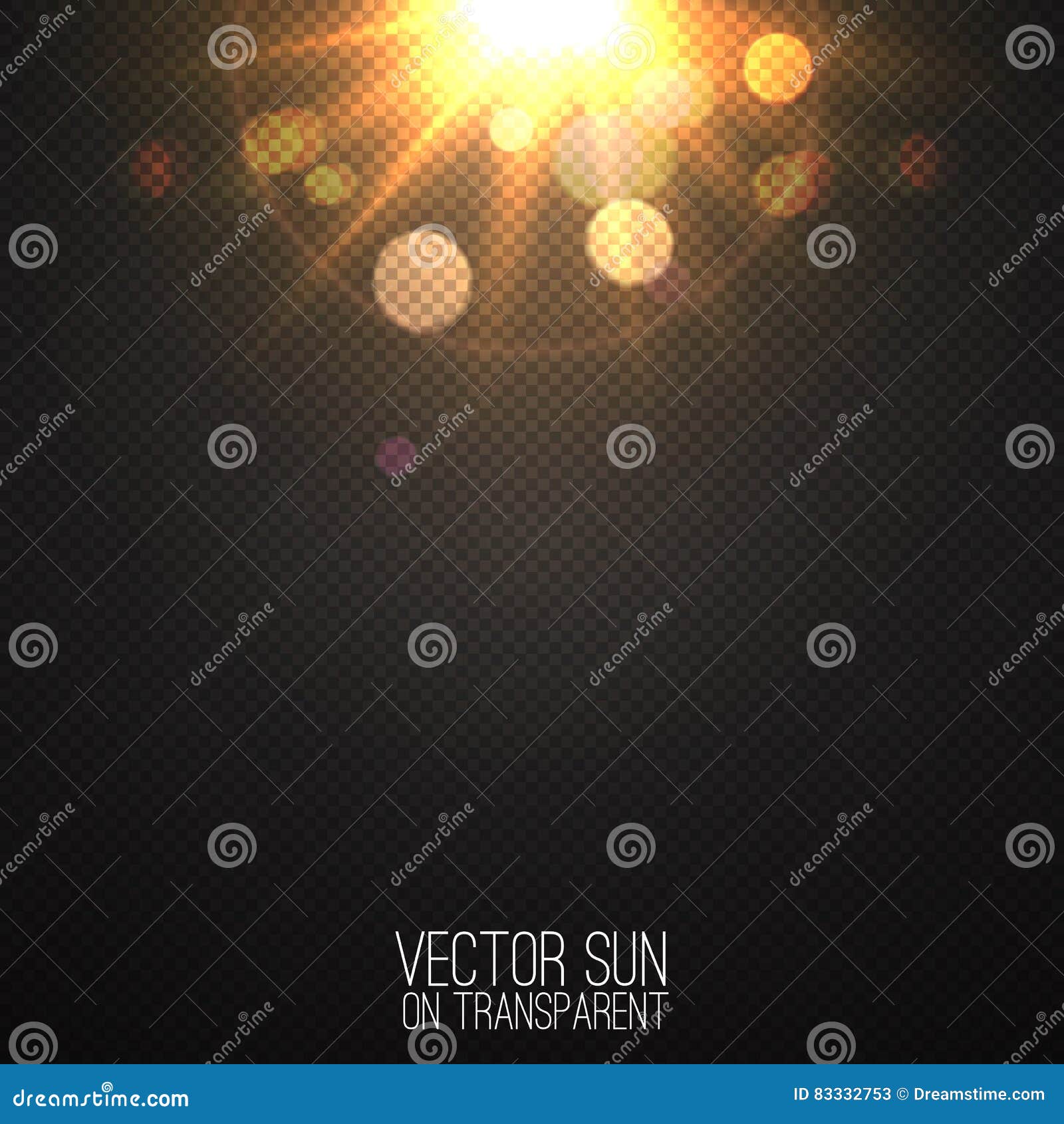 Vector Realistic Sun on Transparent . Stock Vector - Illustration of ...