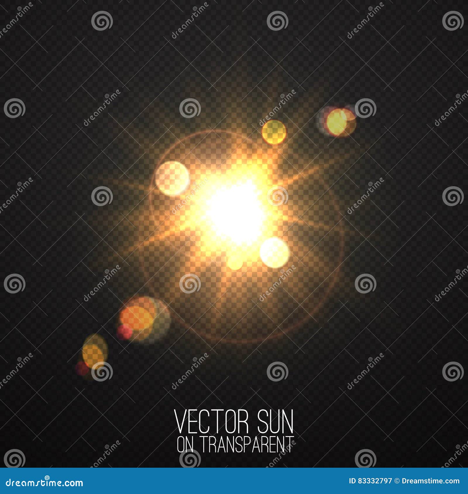 Vector Realistic Sun on Transparent . Stock Vector - Illustration of ...